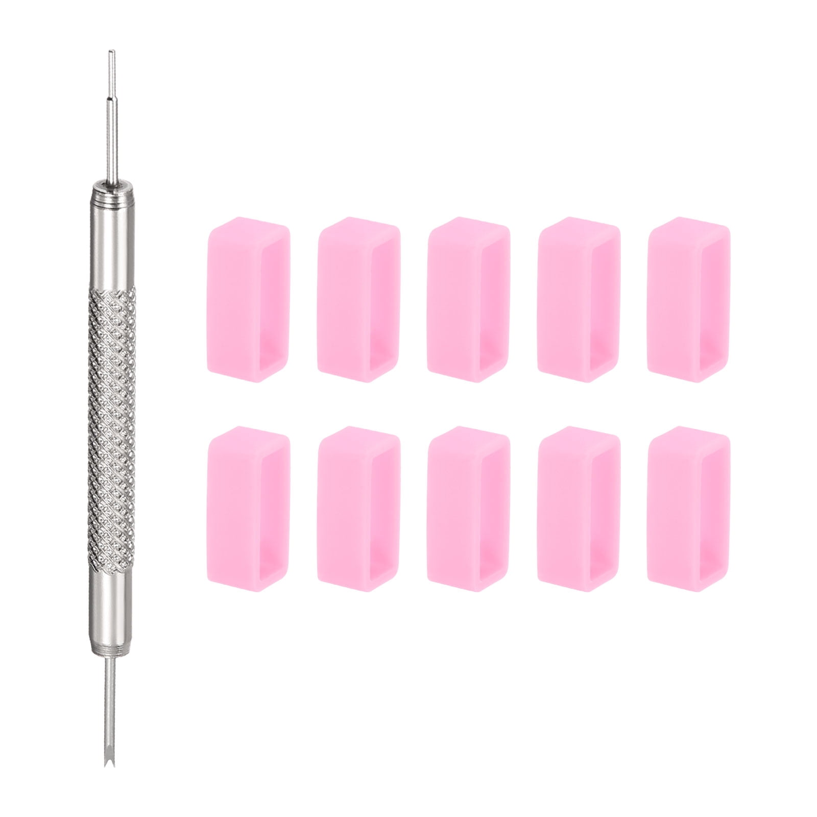 Uxcell 10Pack Watch Strap Loop 18mm Rubber Watch Holder Fastener Rings ...