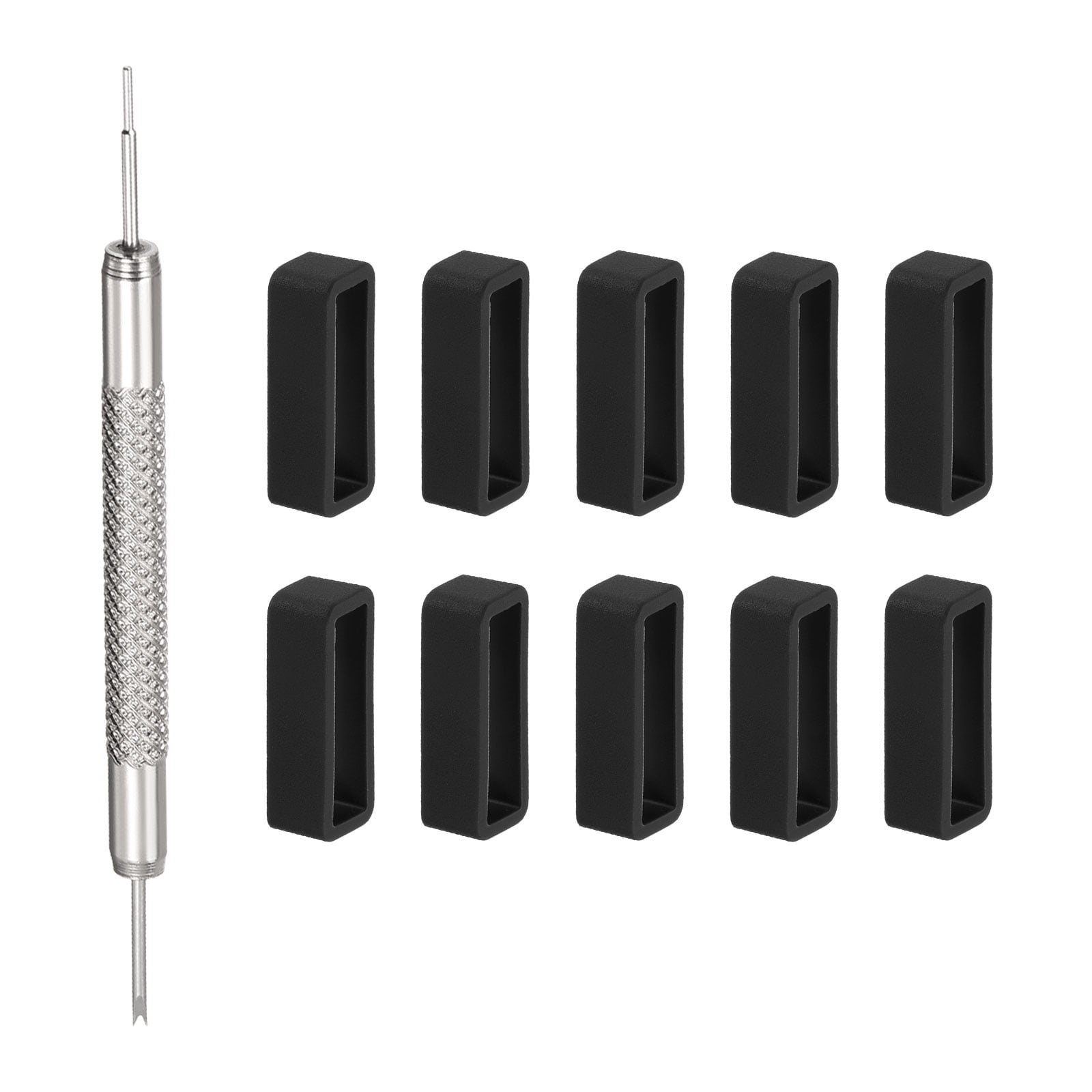 Uxcell 10Pack Watch Strap Loop 22mm Rubber Watch Holder Fastener Rings ...