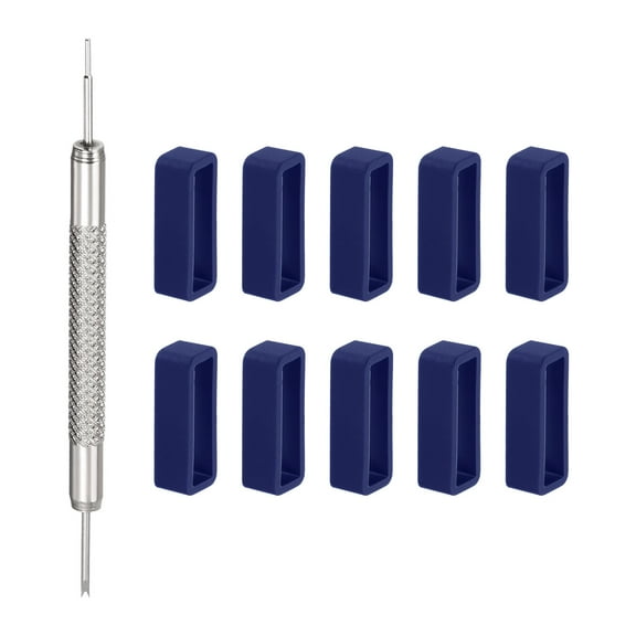 Uxcell 10Pack Watch Strap Loop 18mm Rubber Watch Holder Fastener Rings ...
