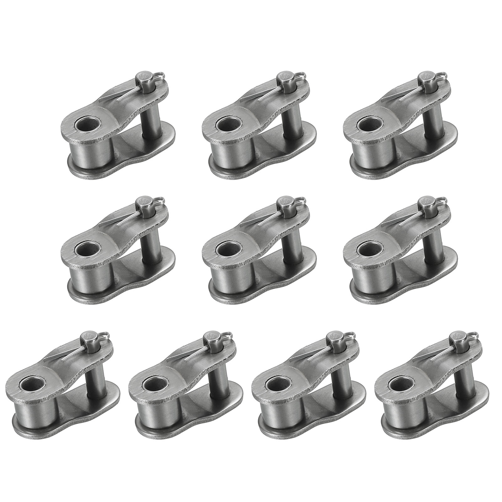 Uxcell 10Pcs 085-1/#41-1 Chain Offset Half Link Roller Carbon Steel ...