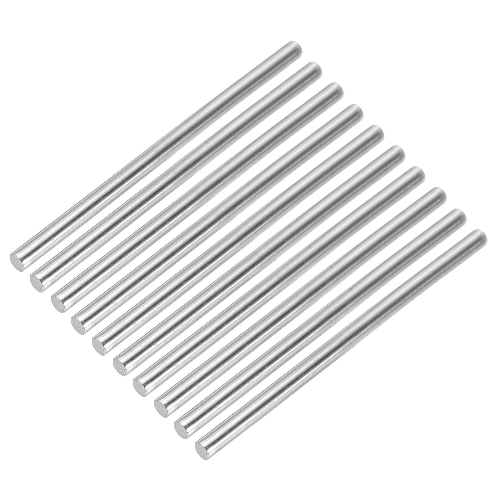 Uxcell 10Pcs 10mm x 305mm 304 Stainless Steel Rods, Round Metal Solid ...