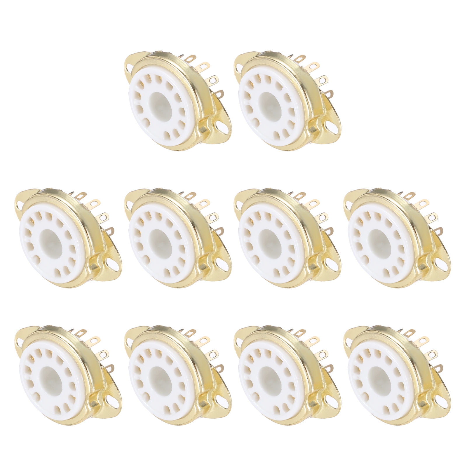 Uxcell 10Pcs 12 Pin Tube Socket Ceramic Tube Socket,Vacuum Tube Protect ...