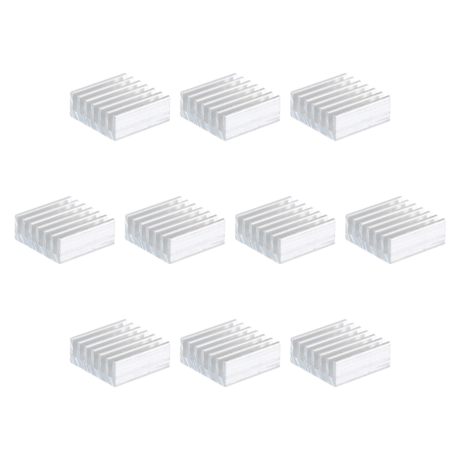 Uxcell 10Pcs 14x14x6mm Heatsink Aluminum Radiator With Fixed Sticker ...