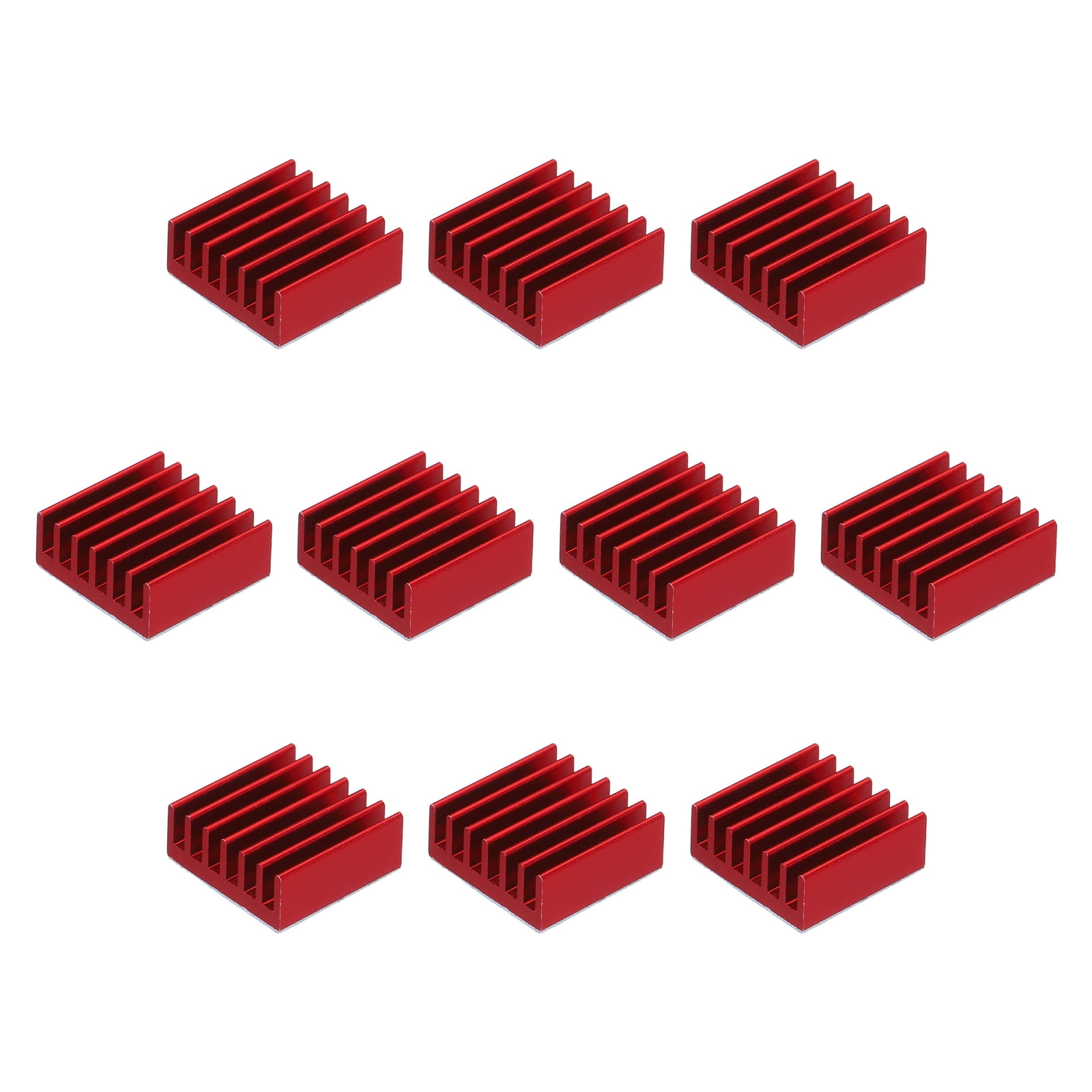 Uxcell 10Pcs 14x14x6mm Heatsink Aluminum Radiator With Thermal Blue ...