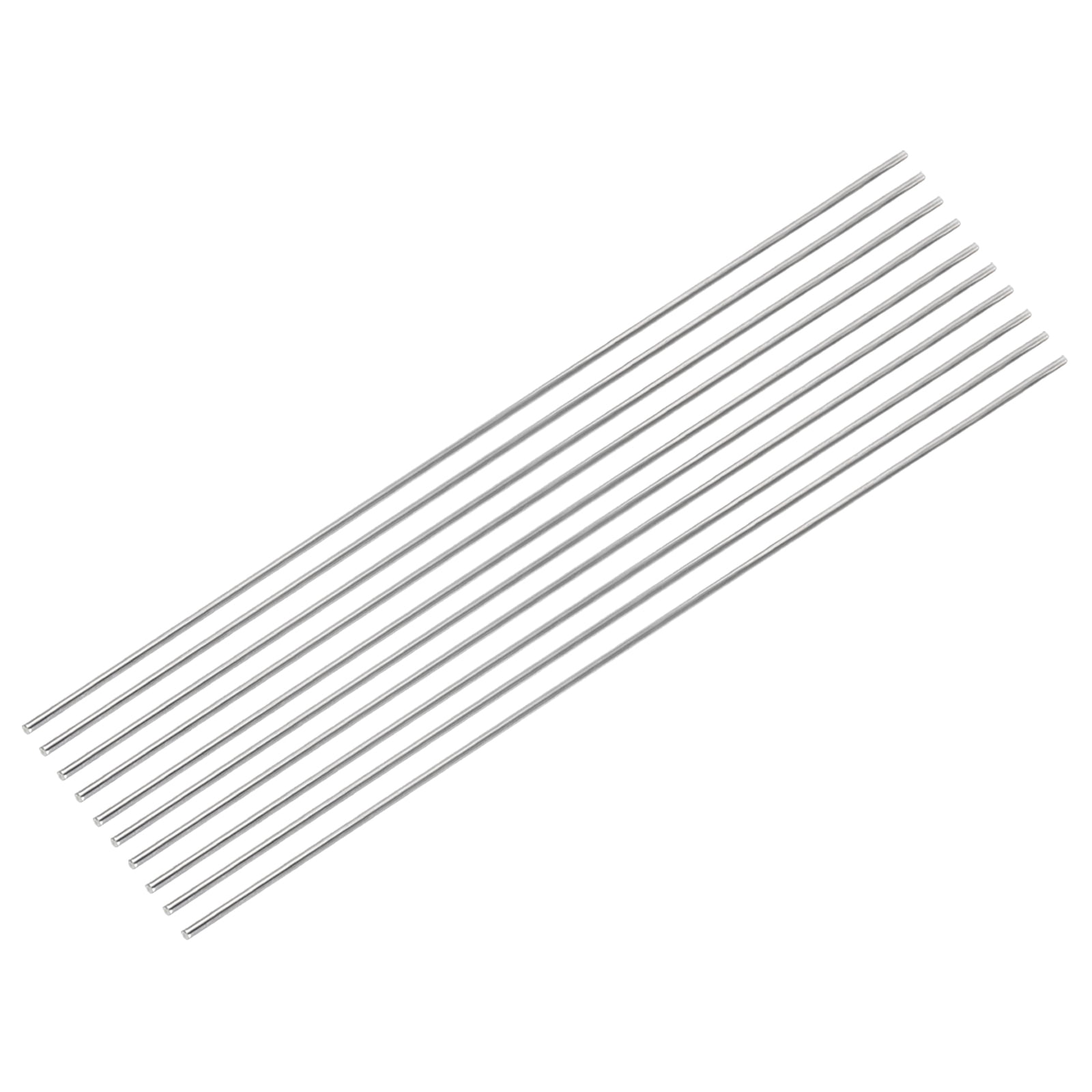 Uxcell 10Pcs 1mm x 400mm 304 Stainless Steel Rods, Round Metal Solid ...