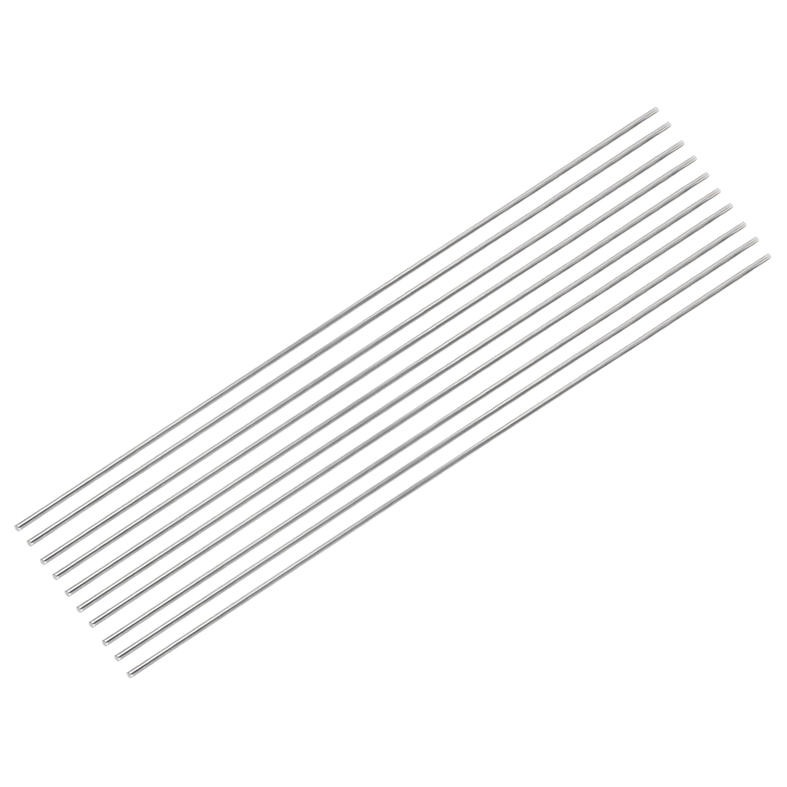 Uxcell 10Pcs 1mm x 450mm 304 Stainless Steel Rods, Round Metal Solid ...