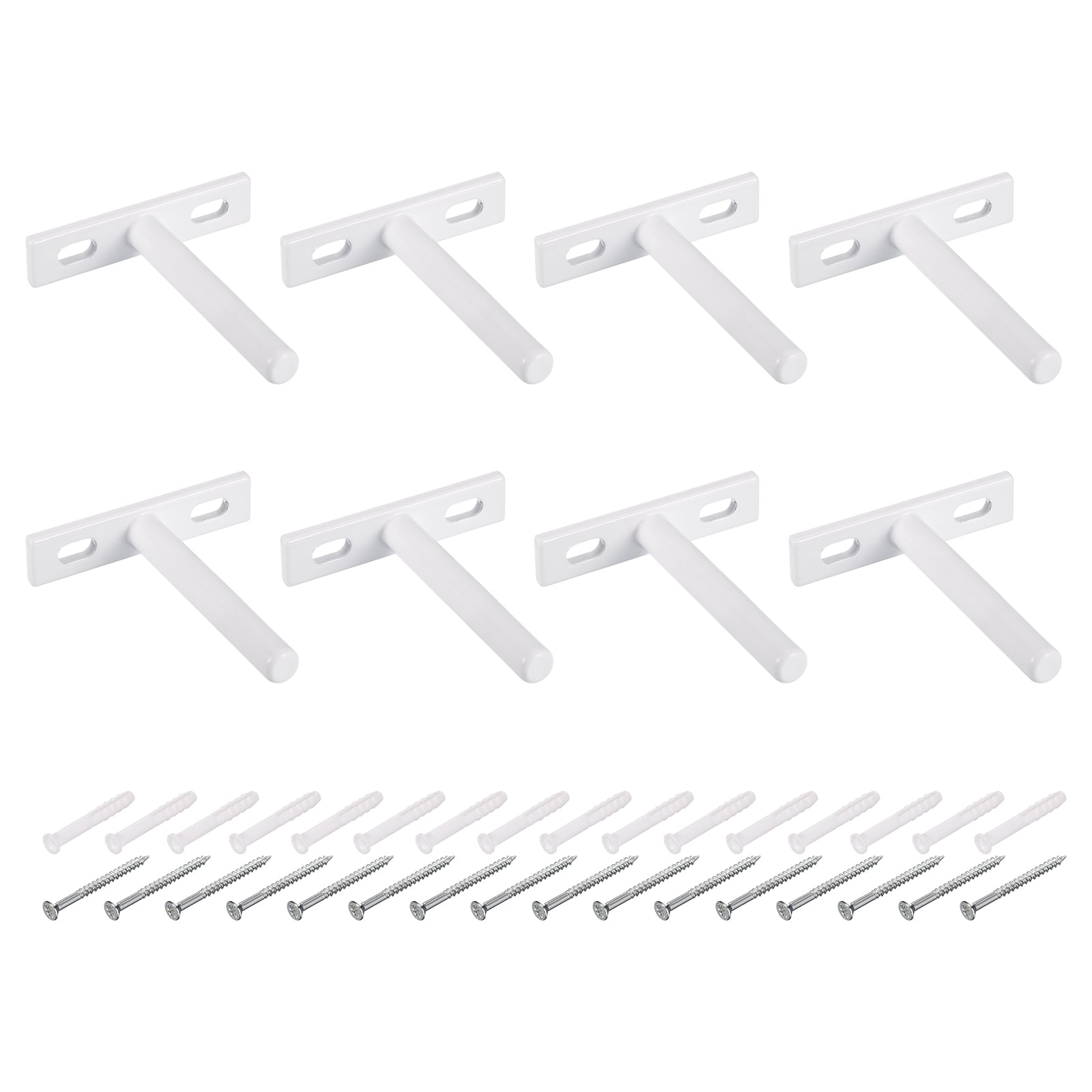 Uxcell 10Pcs 3 inch Wall Mounting Floating Shelf Bracket Blind Shelf ...