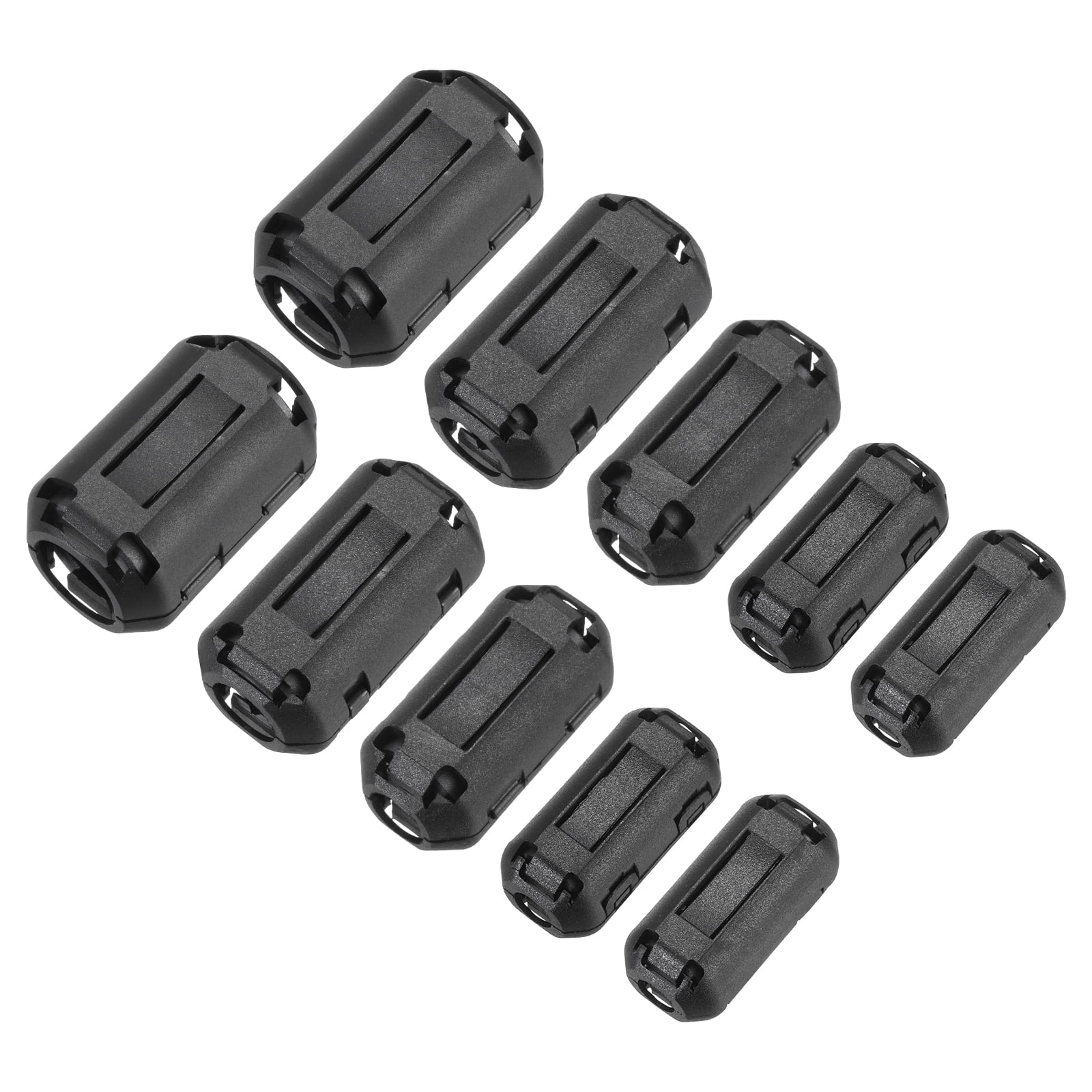 Uxcell 10Pcs 5 Sizes Clip-on Ferrite Ring Core, Ferrite Beads EMI RFI ...