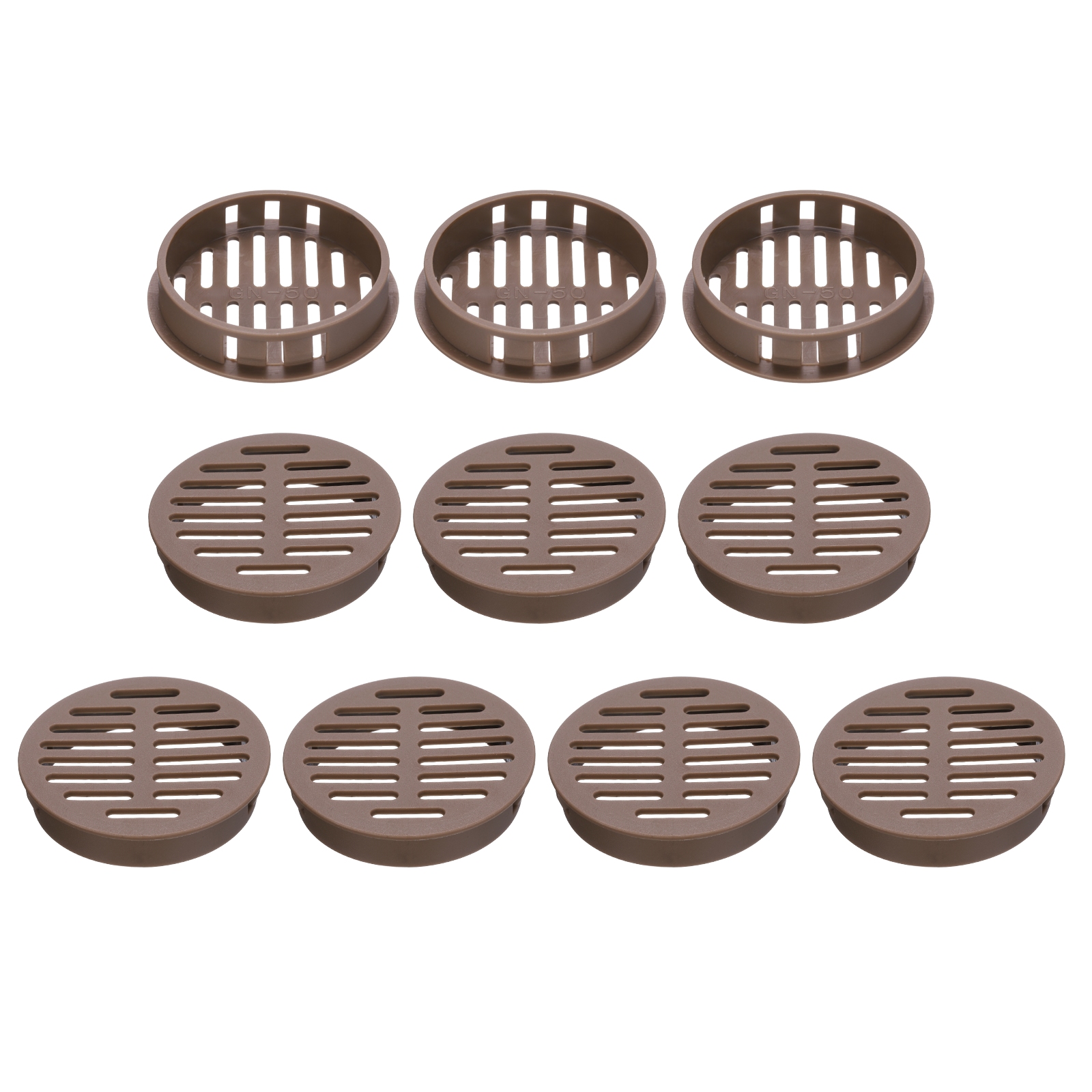 Uxcell 10Pcs 50mm/2in Air Vents Round Soffit Vents, Drak Brown Soffit ...