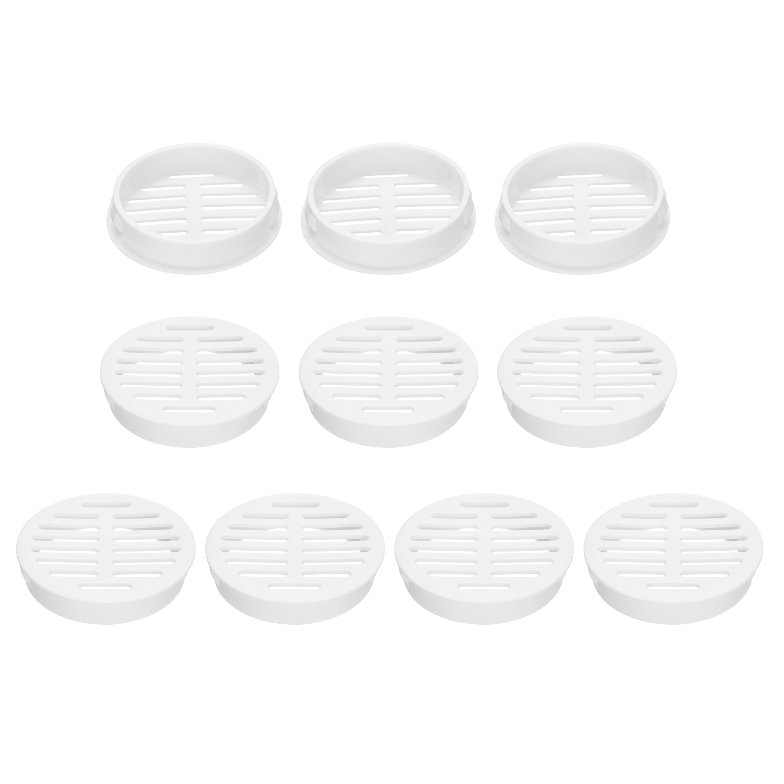 Uxcell 10Pcs 50mm/2in Air Vents Round Soffit Vents, White Soffit Vent ...