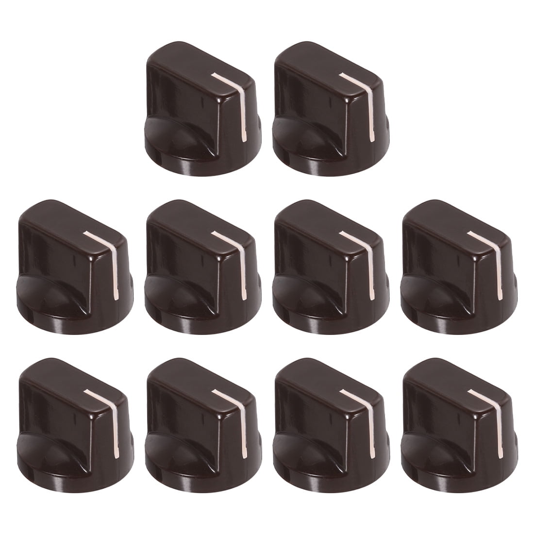 Uxcell 10Pcs 6.4mm Shaft Hole Guitar Ampere Effect Pedal Knobs Pointer Control Knobs with Set ...