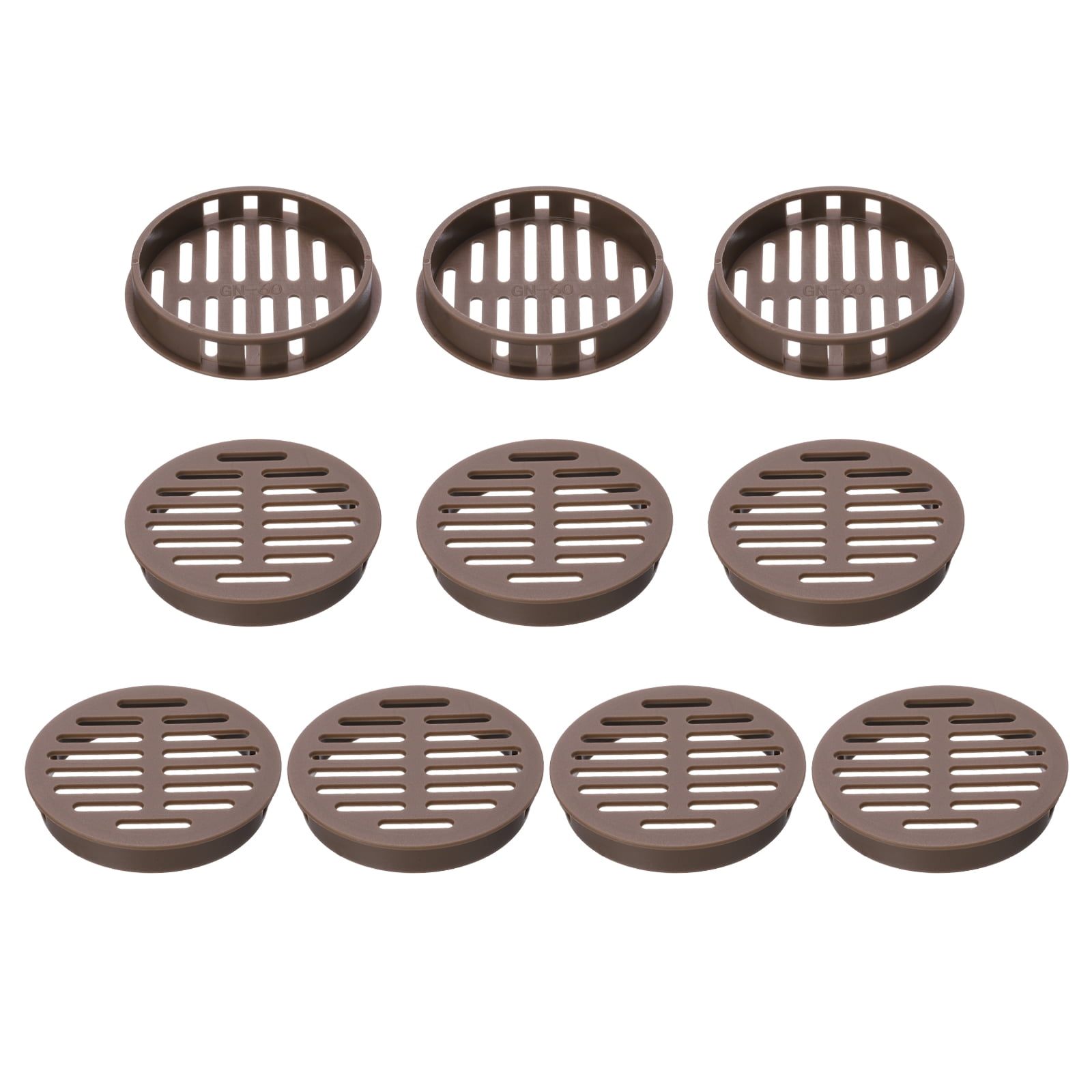 Uxcell 10Pcs 60mm/2.4in Air Vents Round Soffit Vents, Drak Brown Soffit ...