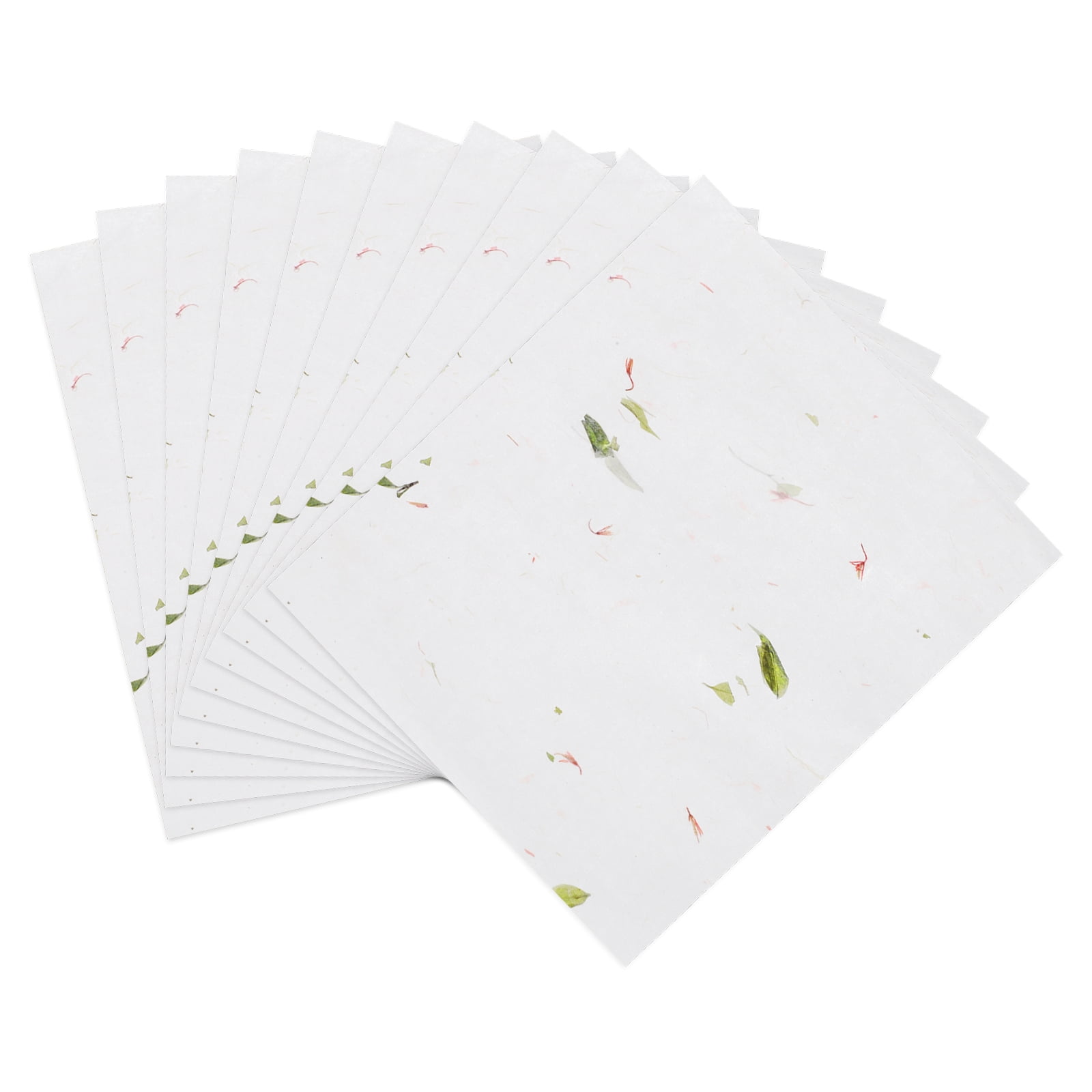 Uxcell 10Pcs A4 Mulberry Paper, Natural Wood Fiber Semi-Prepared Rice ...