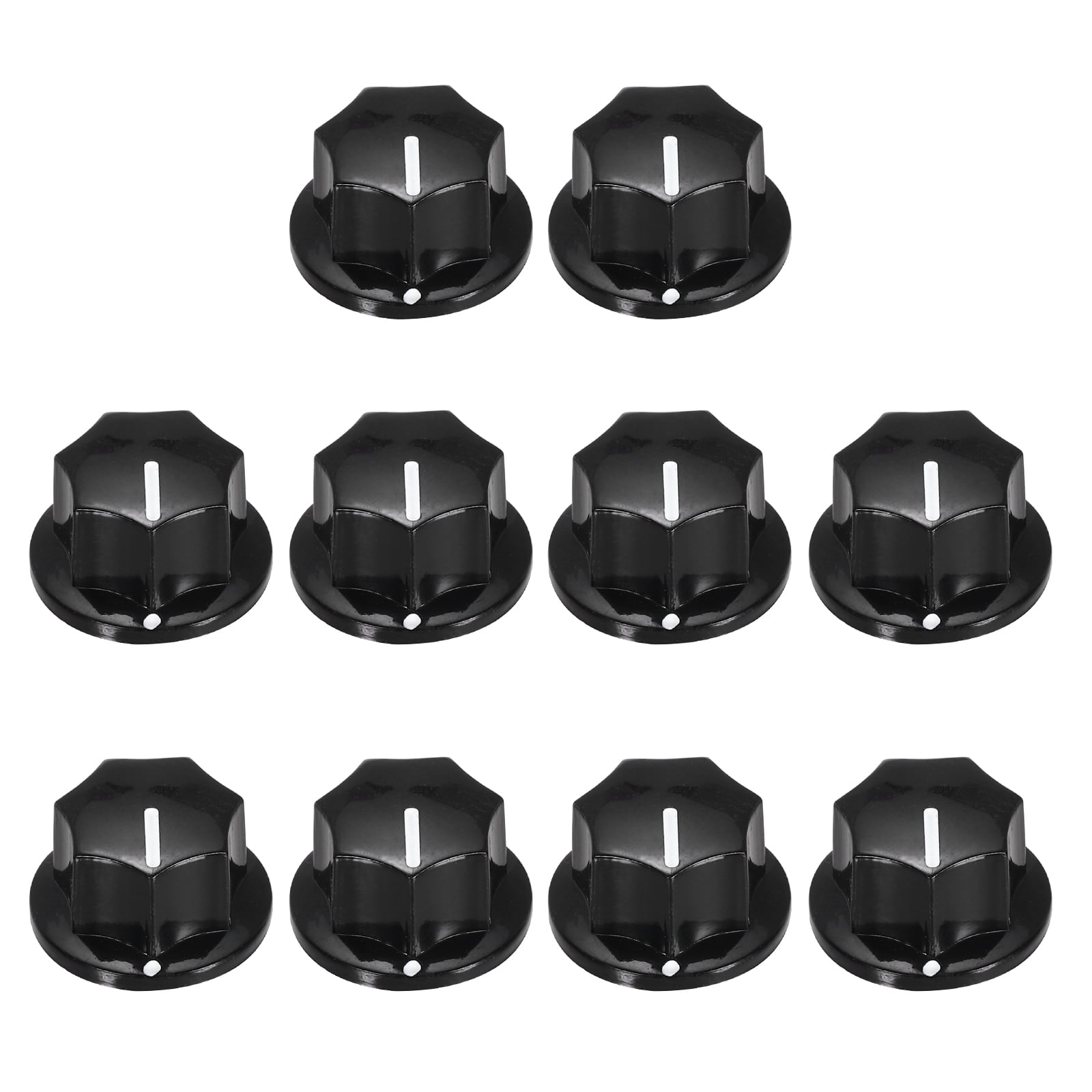 Uxcell 10Pcs ABS and Copper Potentiometer Knobs 1/4" Volume Tone ...