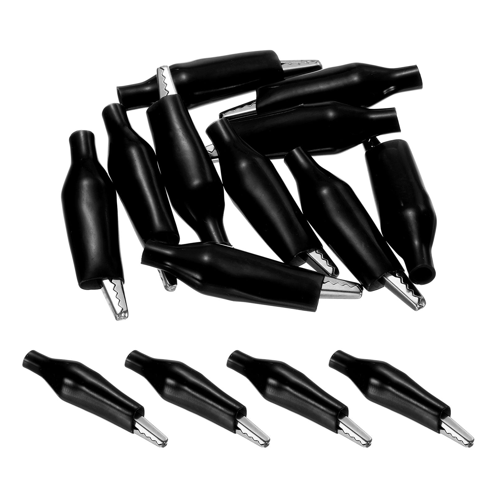 Uxcell 10Pcs Alligator Clips 28mm Medium Steel Insulated Electrical ...