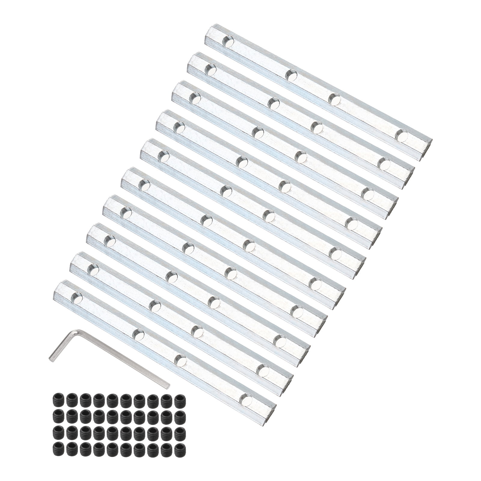Uxcell 10Pcs Aluminum Extrusion Connector, 4"x0.18" Straight Line ...