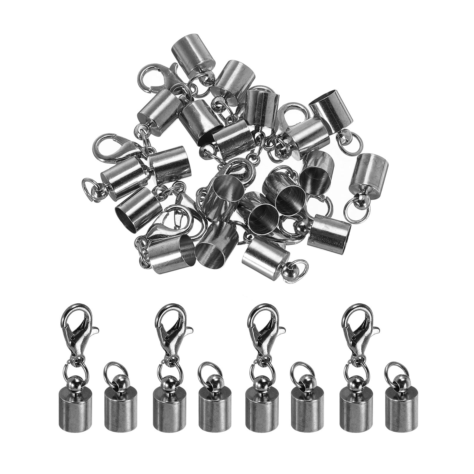 Uxcell 10Pcs Cord End Caps, 5.5mm End Caps Barrel Beads Kumihimo End ...