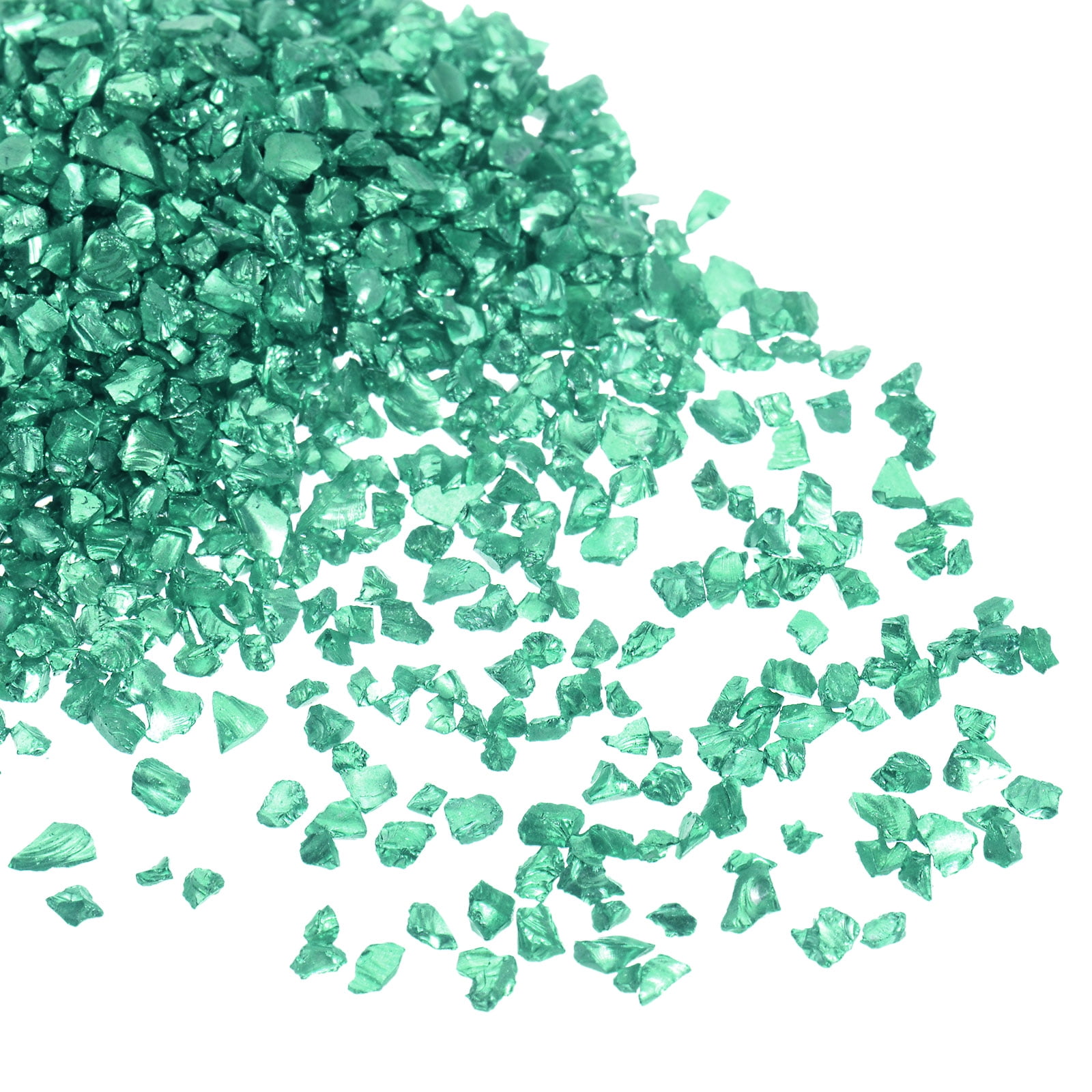 Uxcell 10Pcs Crushed Glass Chips 100g 2.5x4mm Irregular Metallic Sequins Emerald Green - Walmart.com