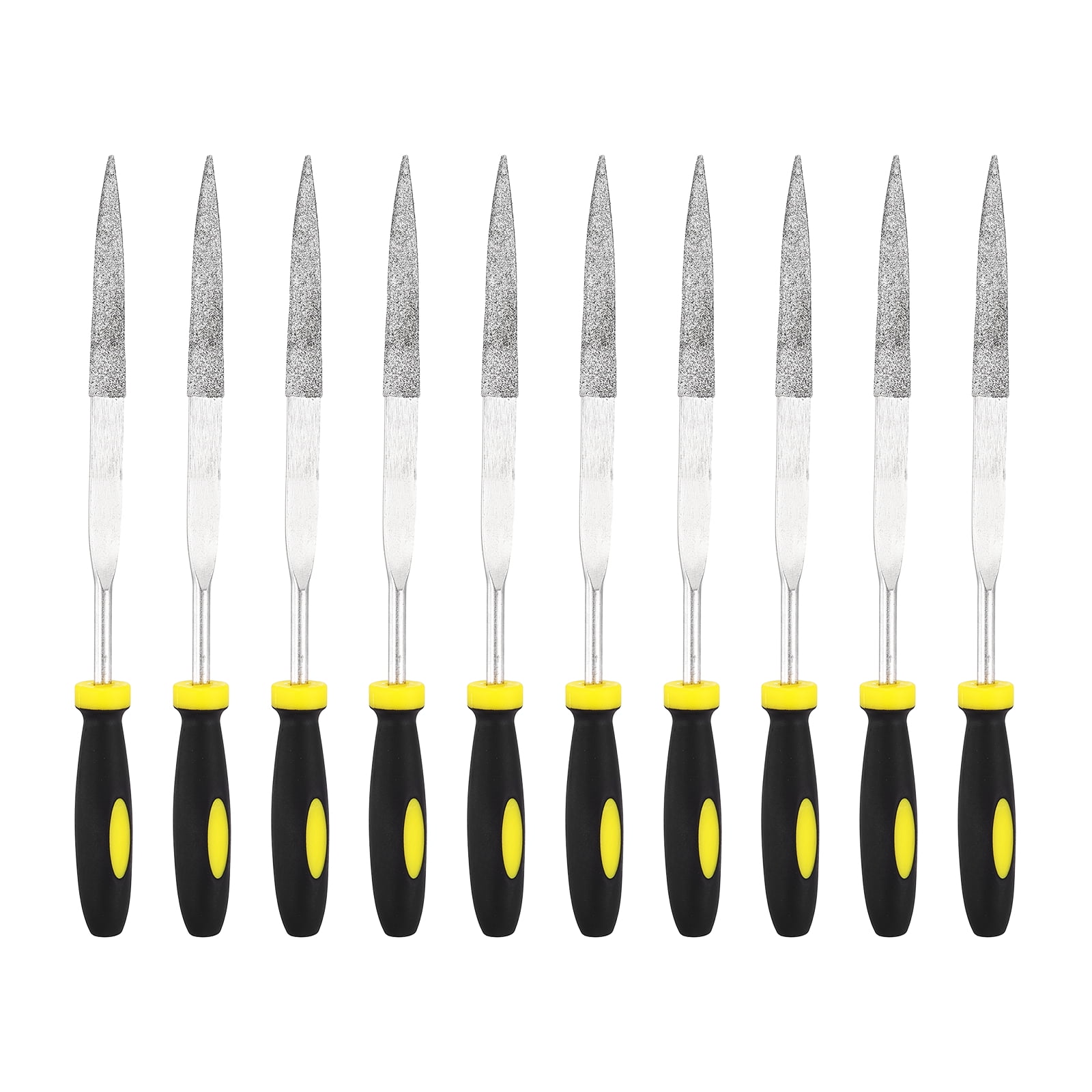 Uxcell 10Pcs Diamond File 4 x 160mm 120 Grit Diamond Needle Narrow Flat ...