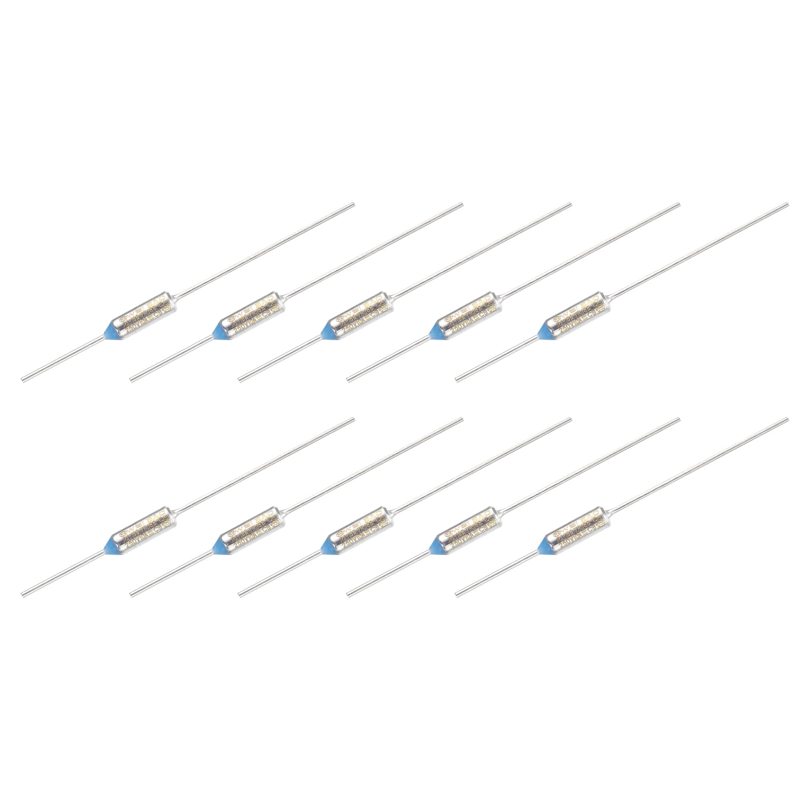 Uxcell 10Pcs Metal Temperature Thermal Fuse RY188 188 °C 370.4 °F 10A ...