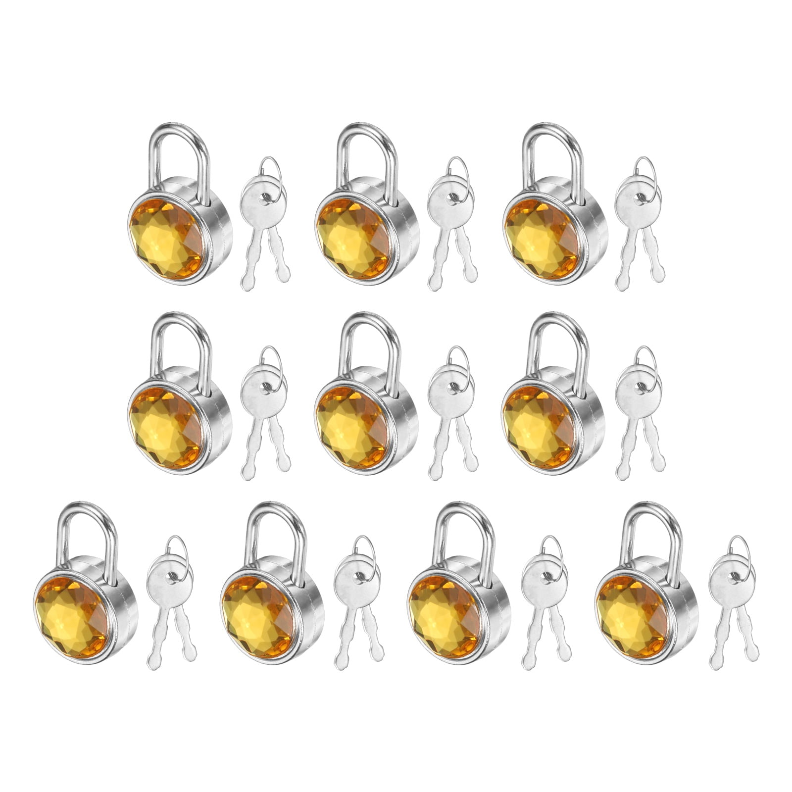 Uxcell 10Pcs Mini Diary Padlock, Small Metal Diaries Lock Mini Keyed ...