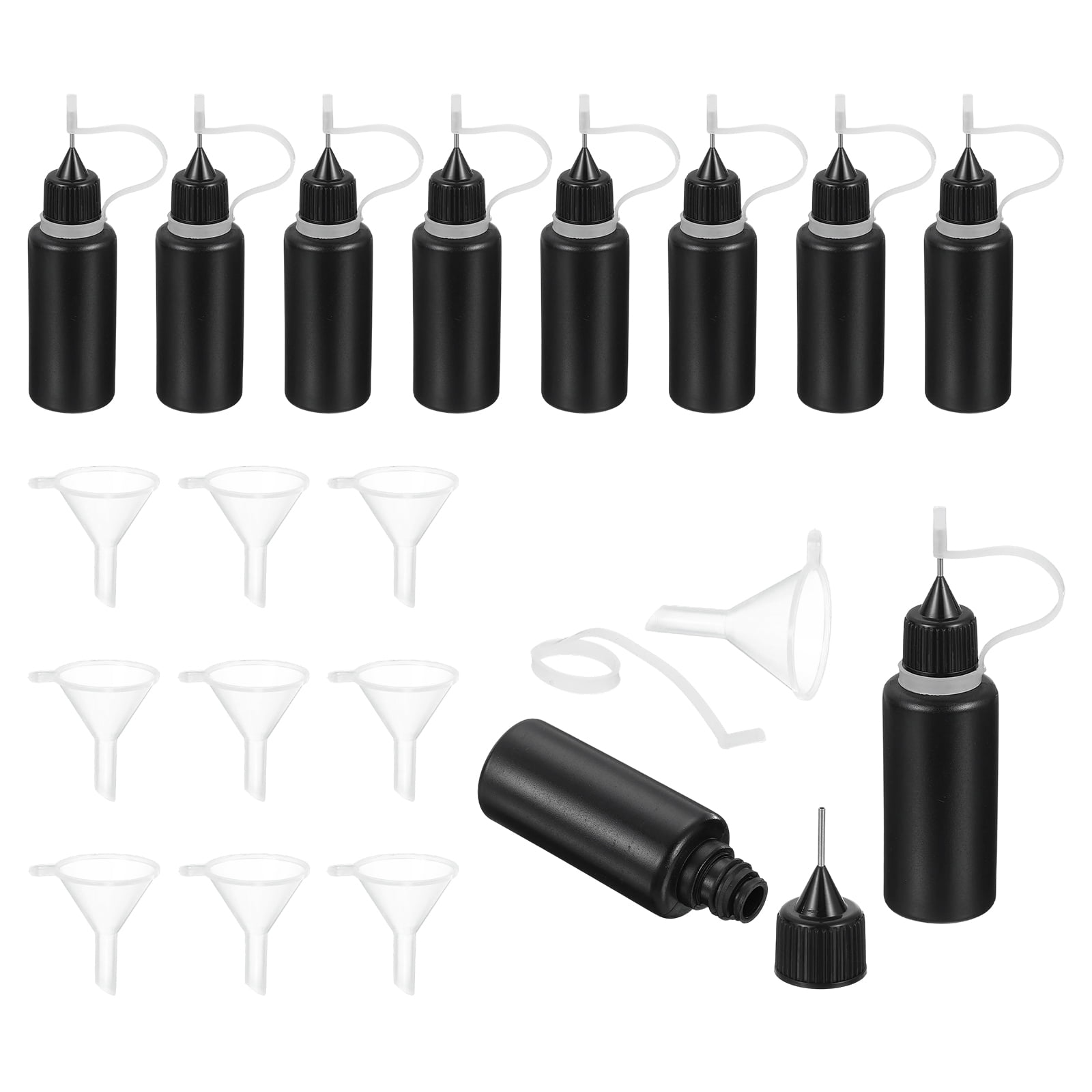 Uxcell 10Pcs Needle Tip Squeeze Bottle, 20ml/0.7oz Glue Tip Applicator ...