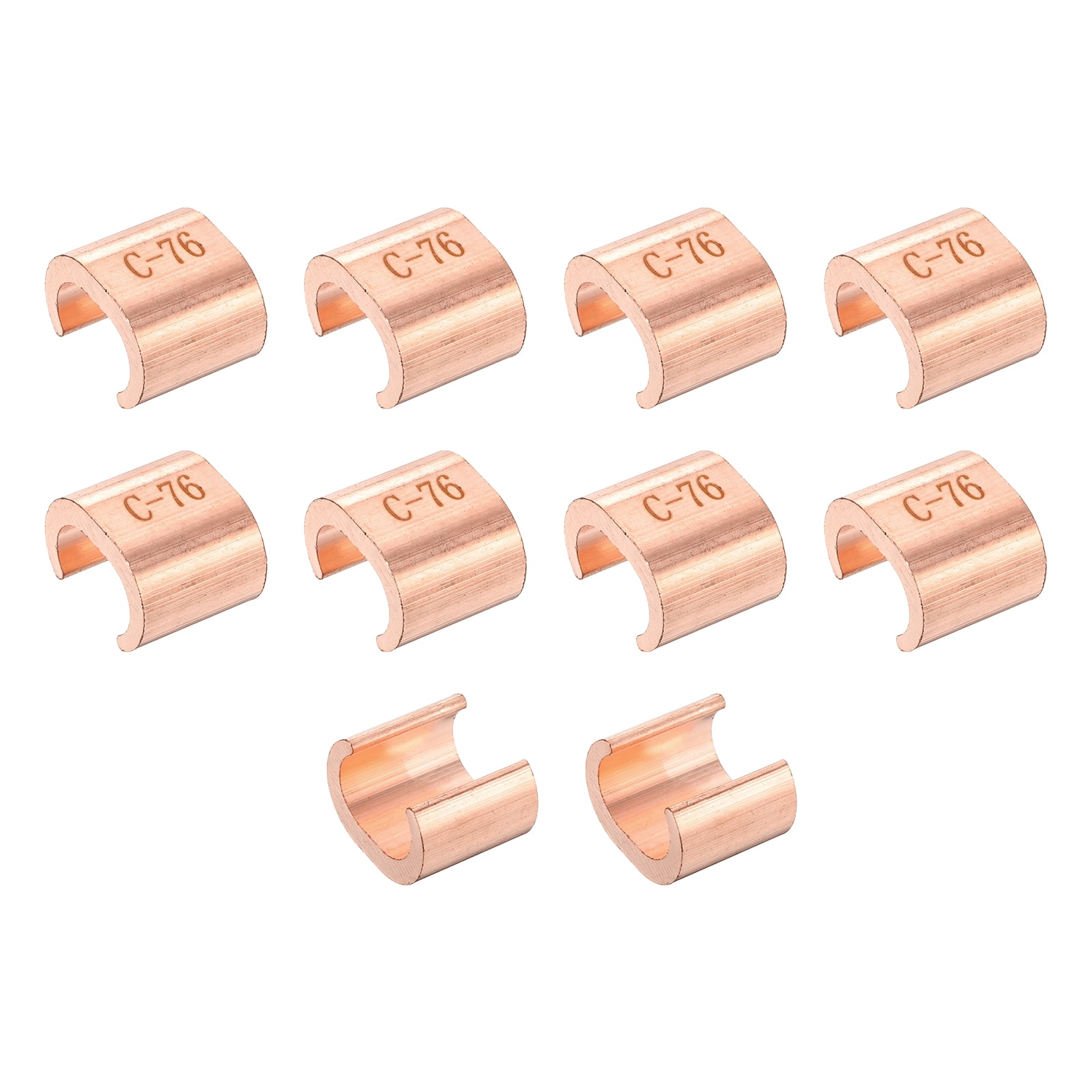 Uxcell 10Pcs Pack Copper C Tap, C-76 C Shape Grounding Connector for 60 ...