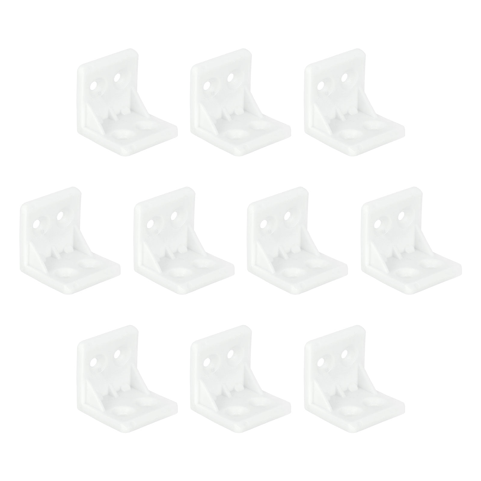 Uxcell 10Pcs Plastic Corner Braces, Furniture L Shape Corner Support ...