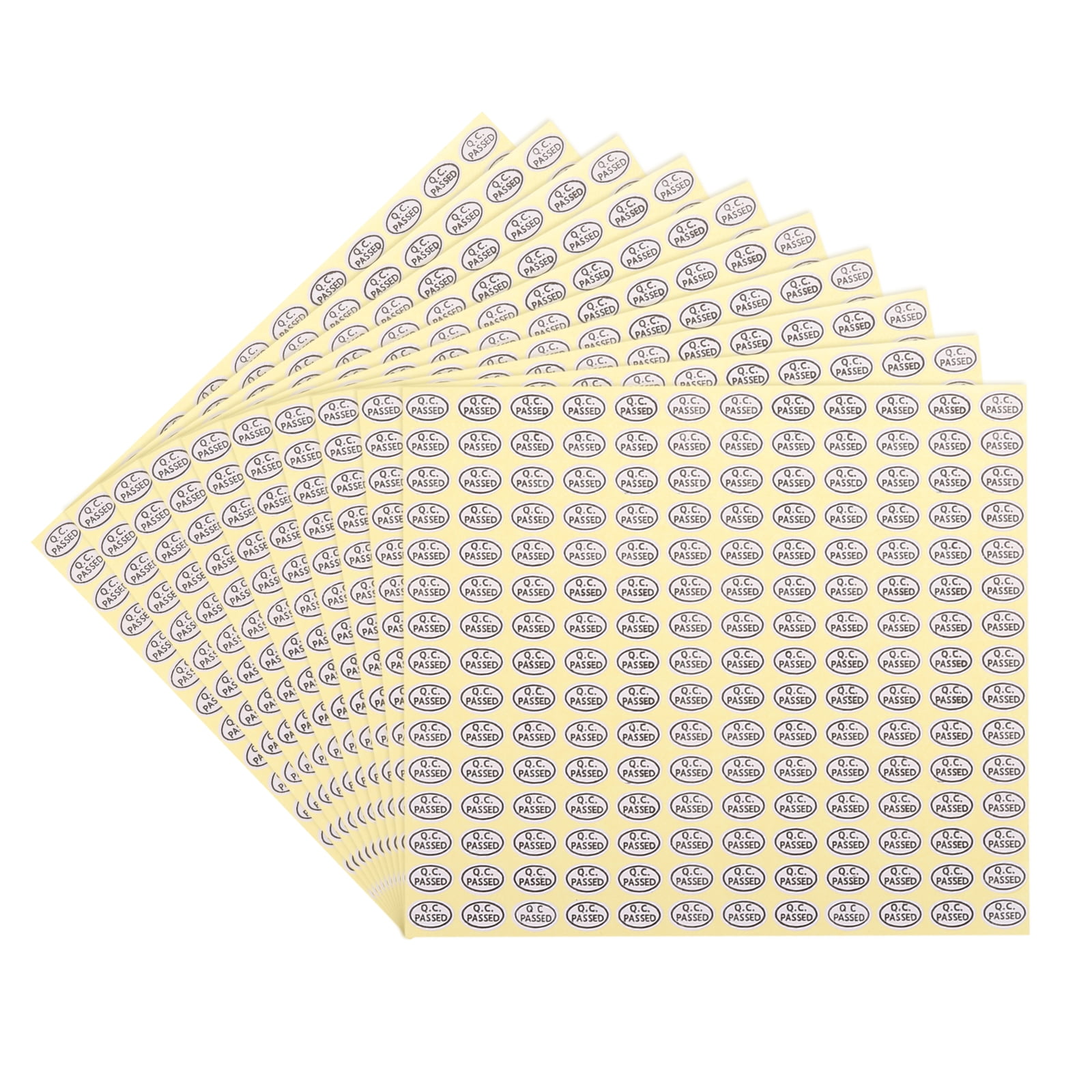 Uxcell 10Pcs QC Passed Stickers Oval Shape Adhesive Labels 9 x 13mm for ...