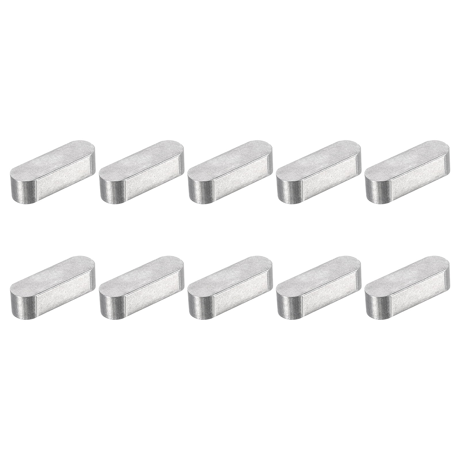 Uxcell 10Pcs Round Ended Feather Key, 10x8x30mm Stainless Steel ...