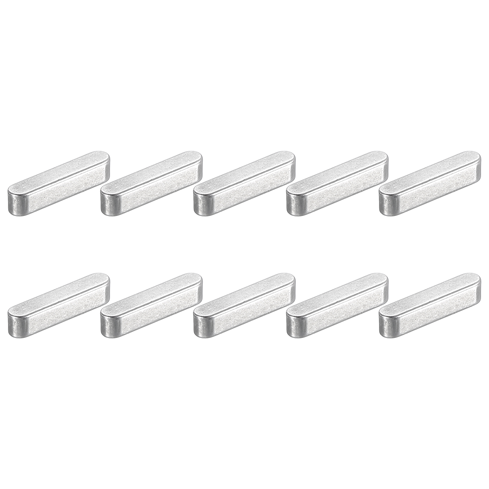 Uxcell 10Pcs Round Ended Feather Key, 3x3x14mm Stainless Steel ...