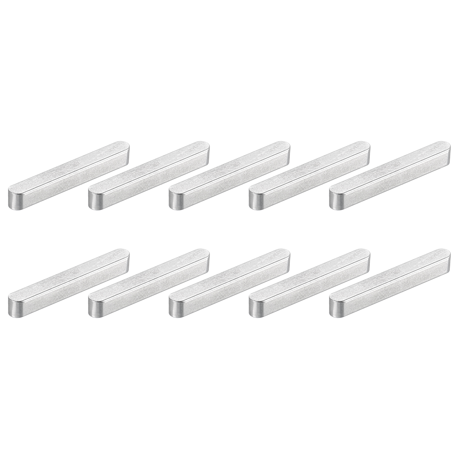 Uxcell 10Pcs Round Ended Feather Key, 3x3x22mm Stainless Steel ...