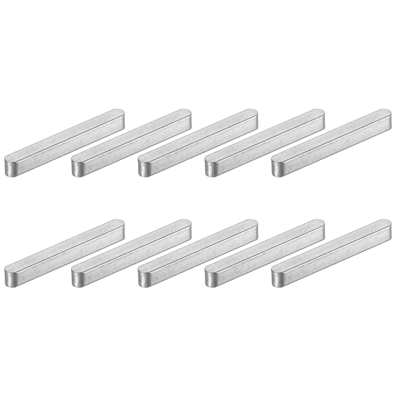 Uxcell 10Pcs Round Ended Feather Key, 3x3x25mm Stainless Steel ...