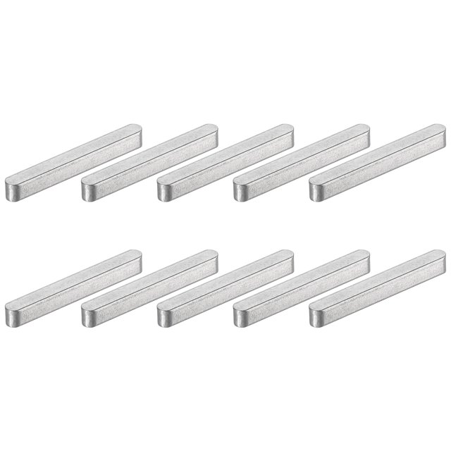 Uxcell 10Pcs Round Ended Feather Key, 3x3x25mm Stainless Steel ...