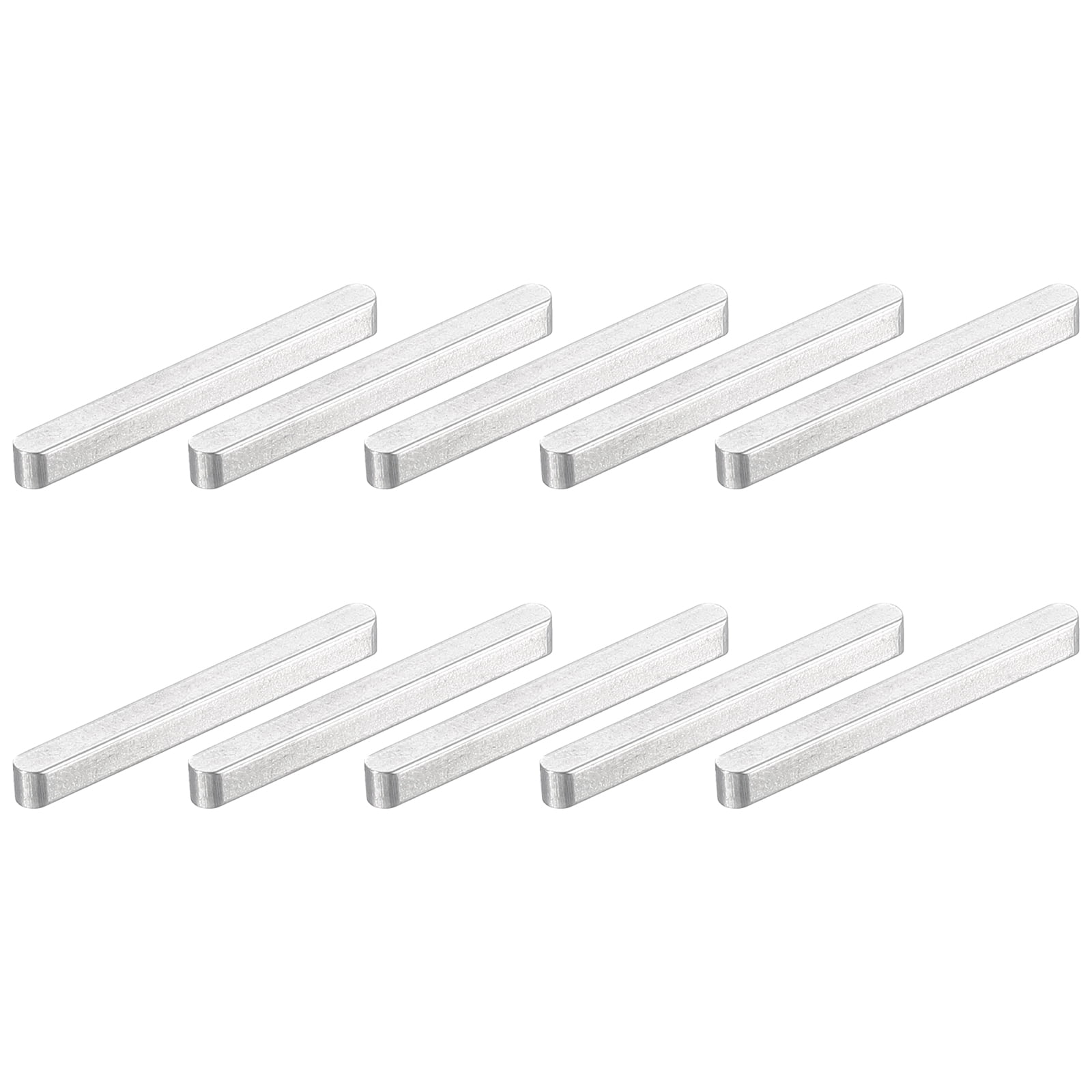 Uxcell 10Pcs Round Ended Feather Key, 3x3x30mm Stainless Steel ...