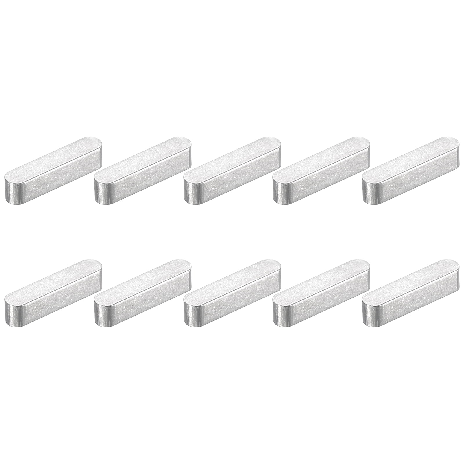Uxcell 10Pcs Round Ended Feather Key, 4x4x18mm Stainless Steel ...
