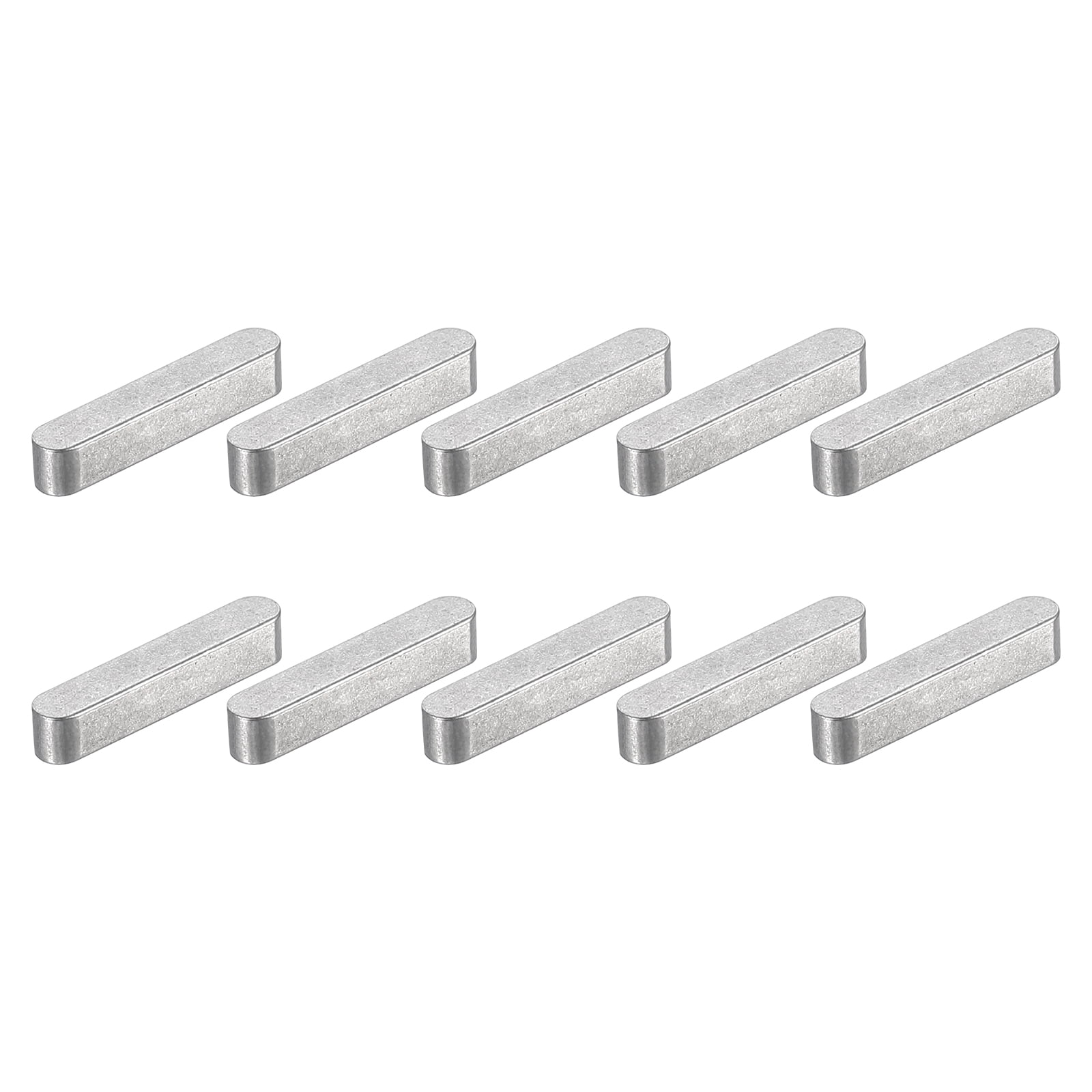 Uxcell 10Pcs Round Ended Feather Key, 4x4x22mm Stainless Steel ...