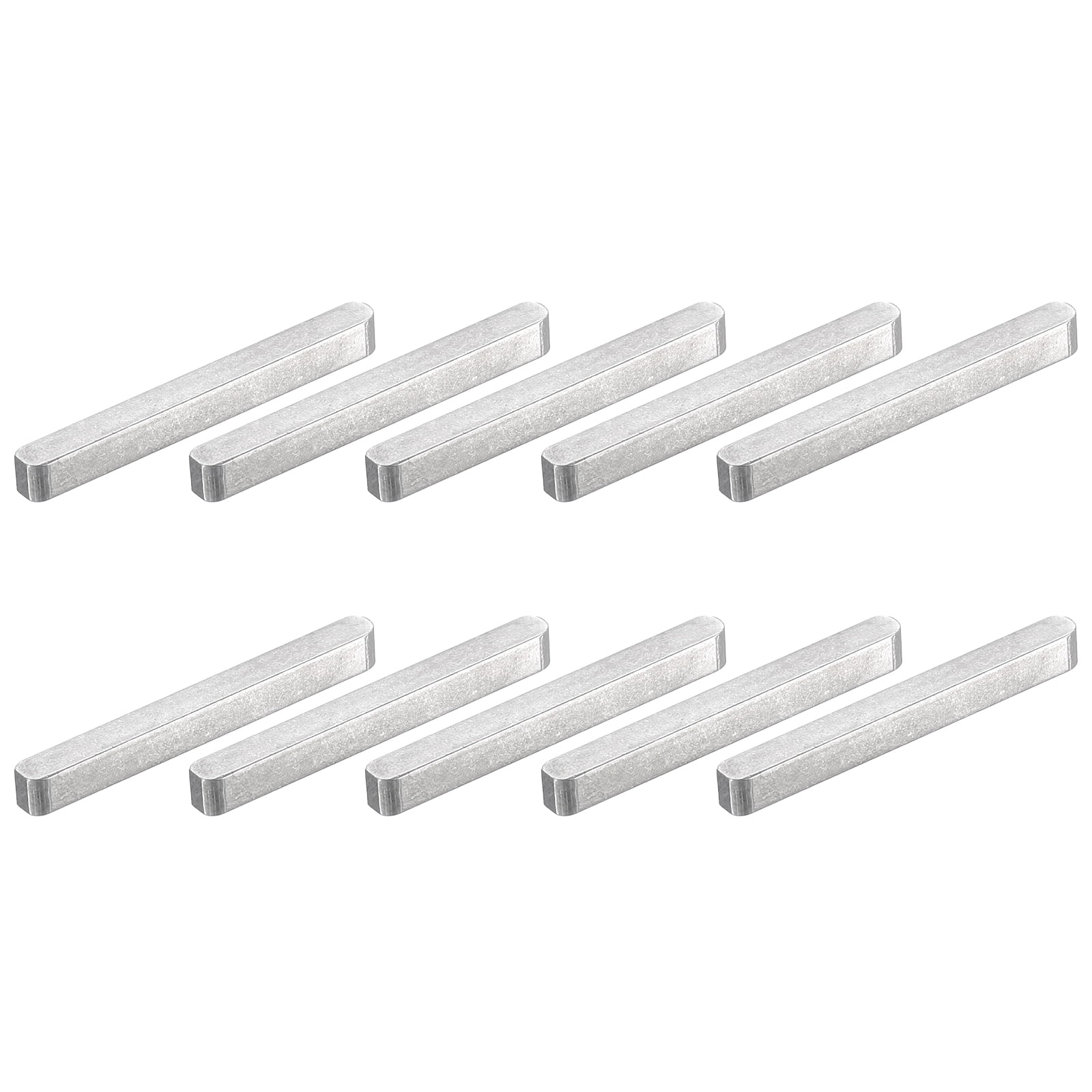 Uxcell 10Pcs Round Ended Feather Key, 4x4x40mm Stainless Steel ...