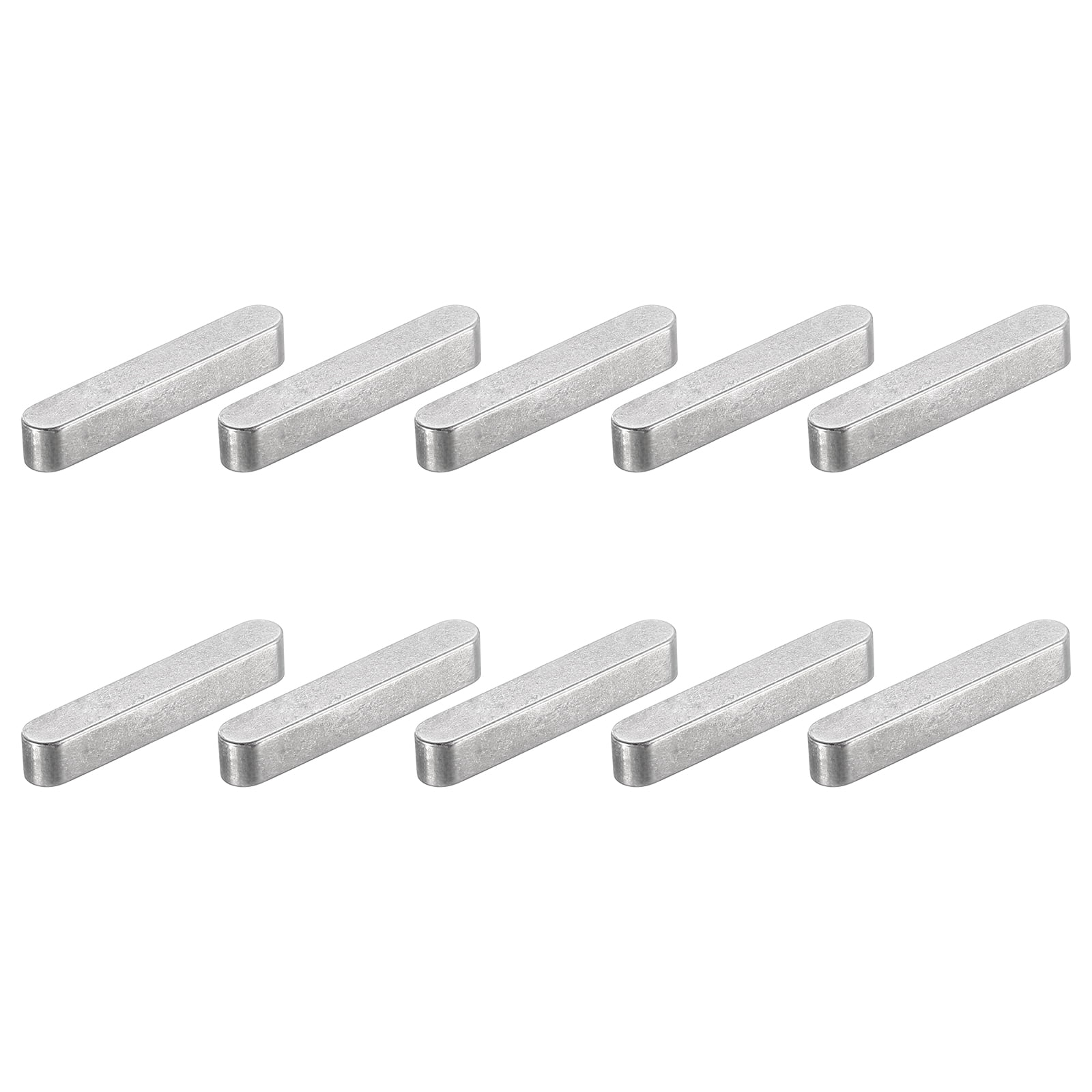 Uxcell 10Pcs Round Ended Feather Key, 5x5x30mm Stainless Steel ...