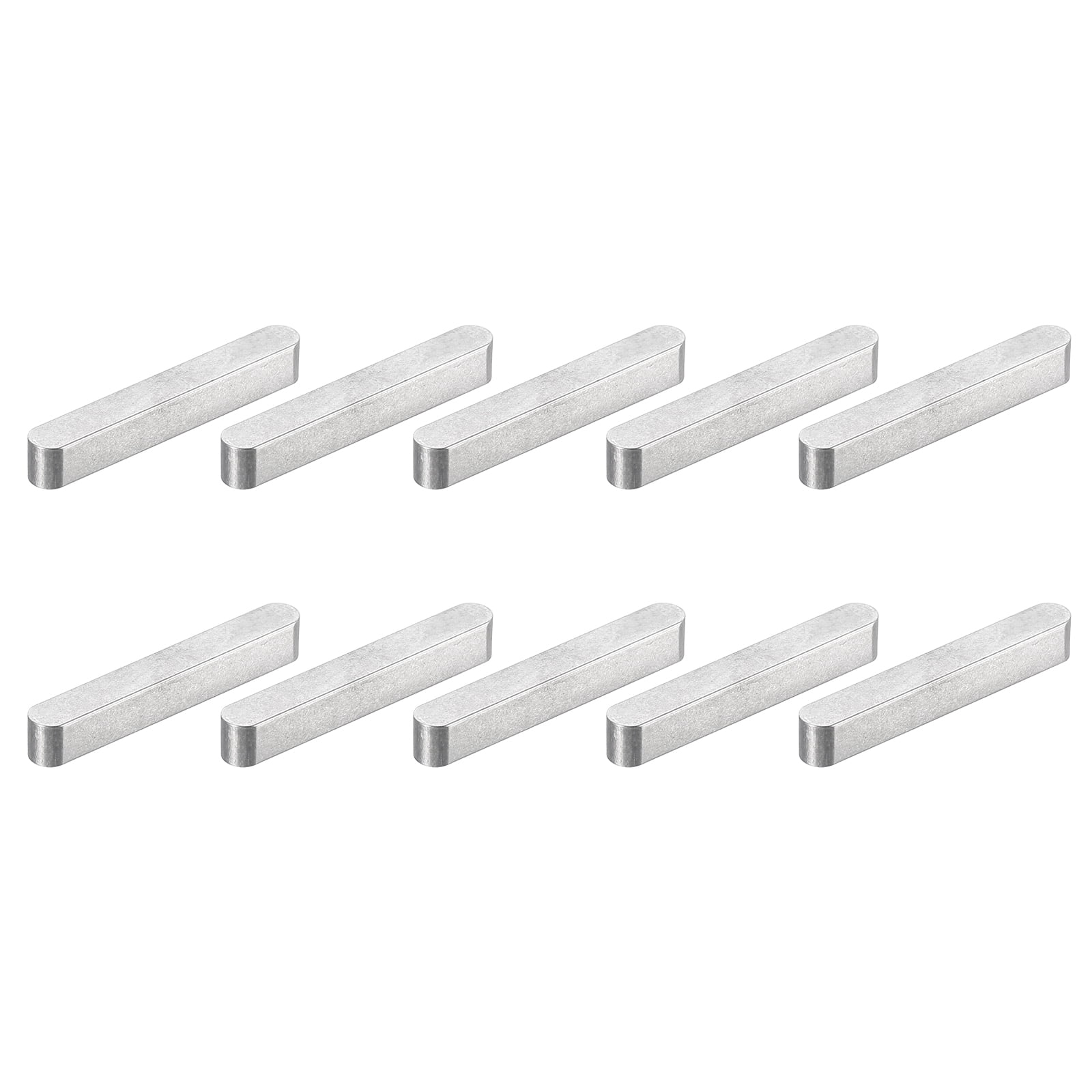 Uxcell 10Pcs Round Ended Feather Key, 5x5x35mm Stainless Steel ...