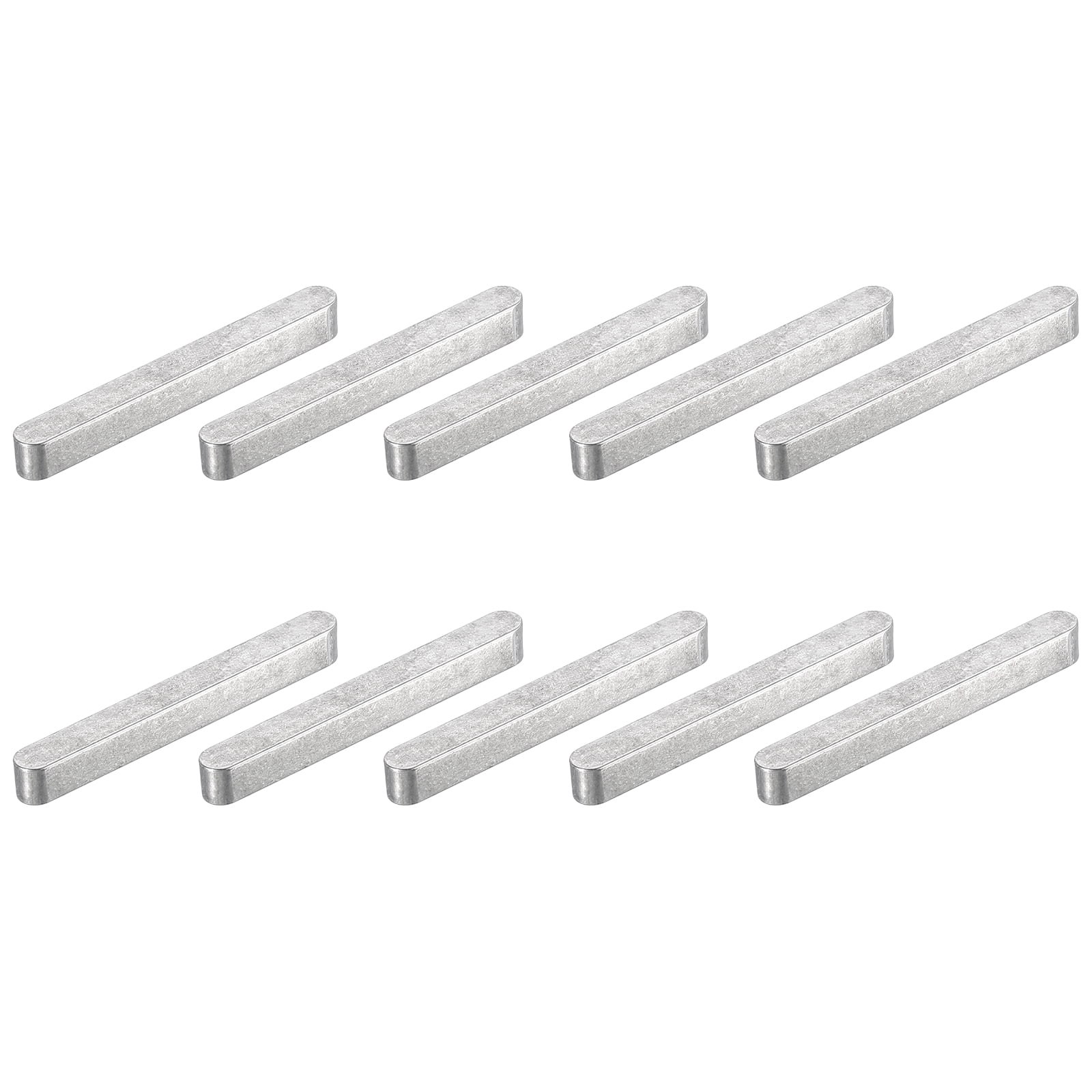 Uxcell 10Pcs Round Ended Feather Key, 5x5x45mm Stainless Steel ...