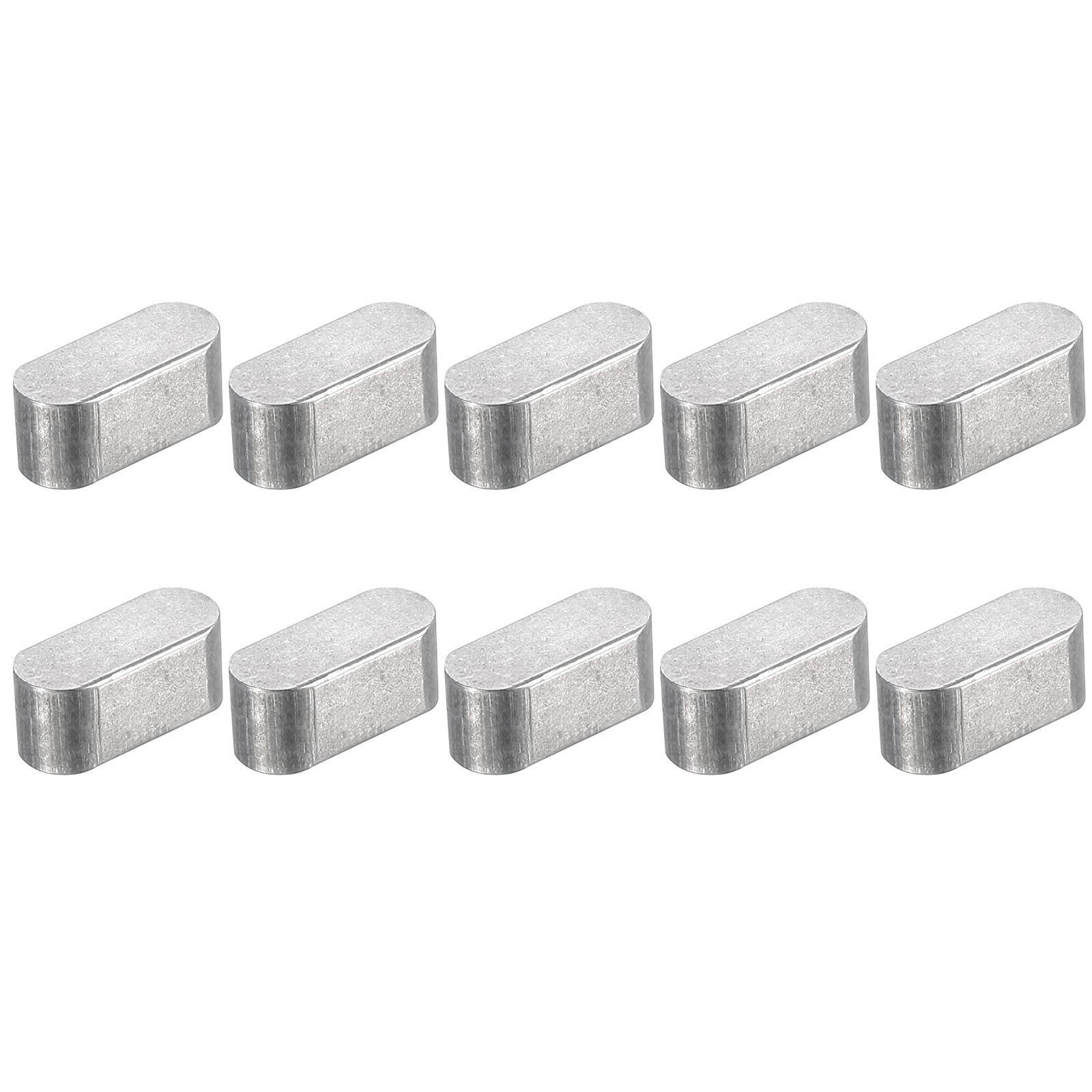 Uxcell 10Pcs Round Ended Feather Key, 6x6x14mm Stainless Steel ...