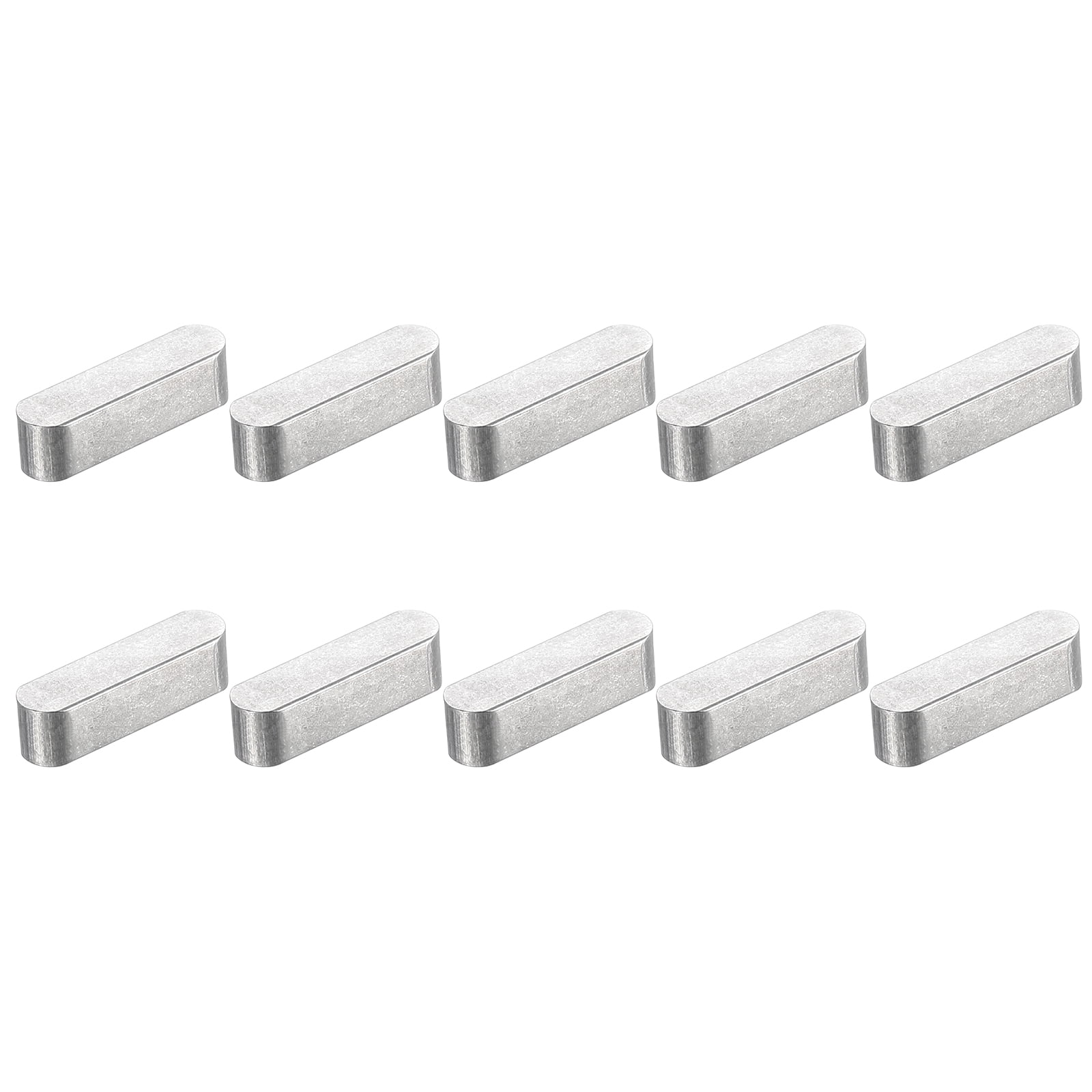 Uxcell 10Pcs Round Ended Feather Key, 6x6x22mm Stainless Steel ...