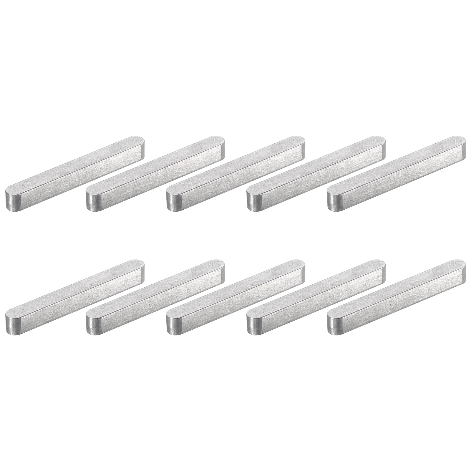 Uxcell 10Pcs Round Ended Feather Key, 6x6x50mm Stainless Steel ...