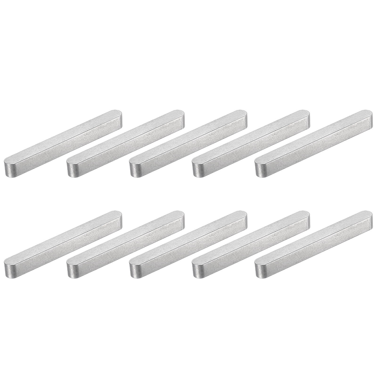 Uxcell 10Pcs Round Ended Feather Key, 6x6x55mm Stainless Steel ...