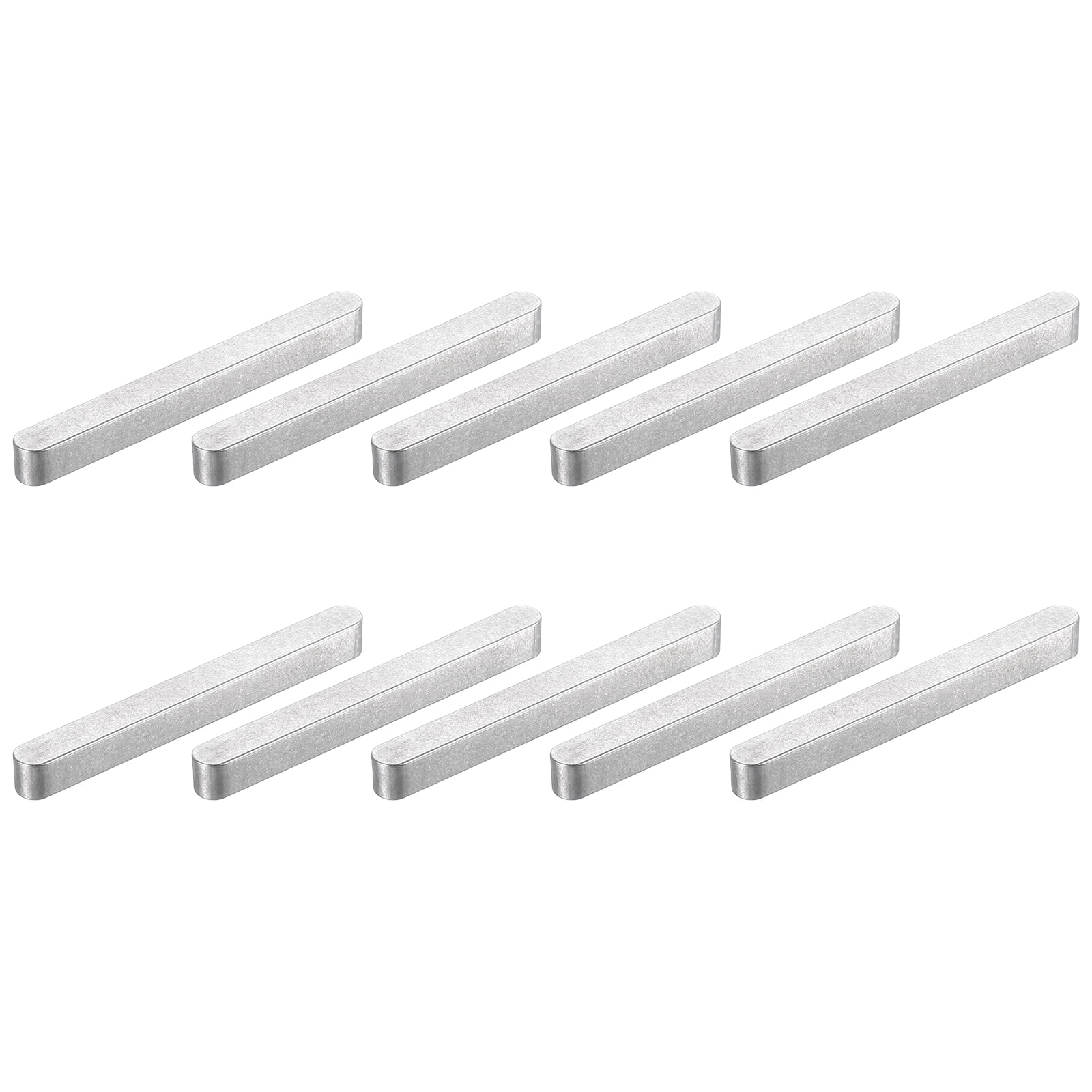 Uxcell 10Pcs Round Ended Feather Key, 6x6x60mm Stainless Steel ...