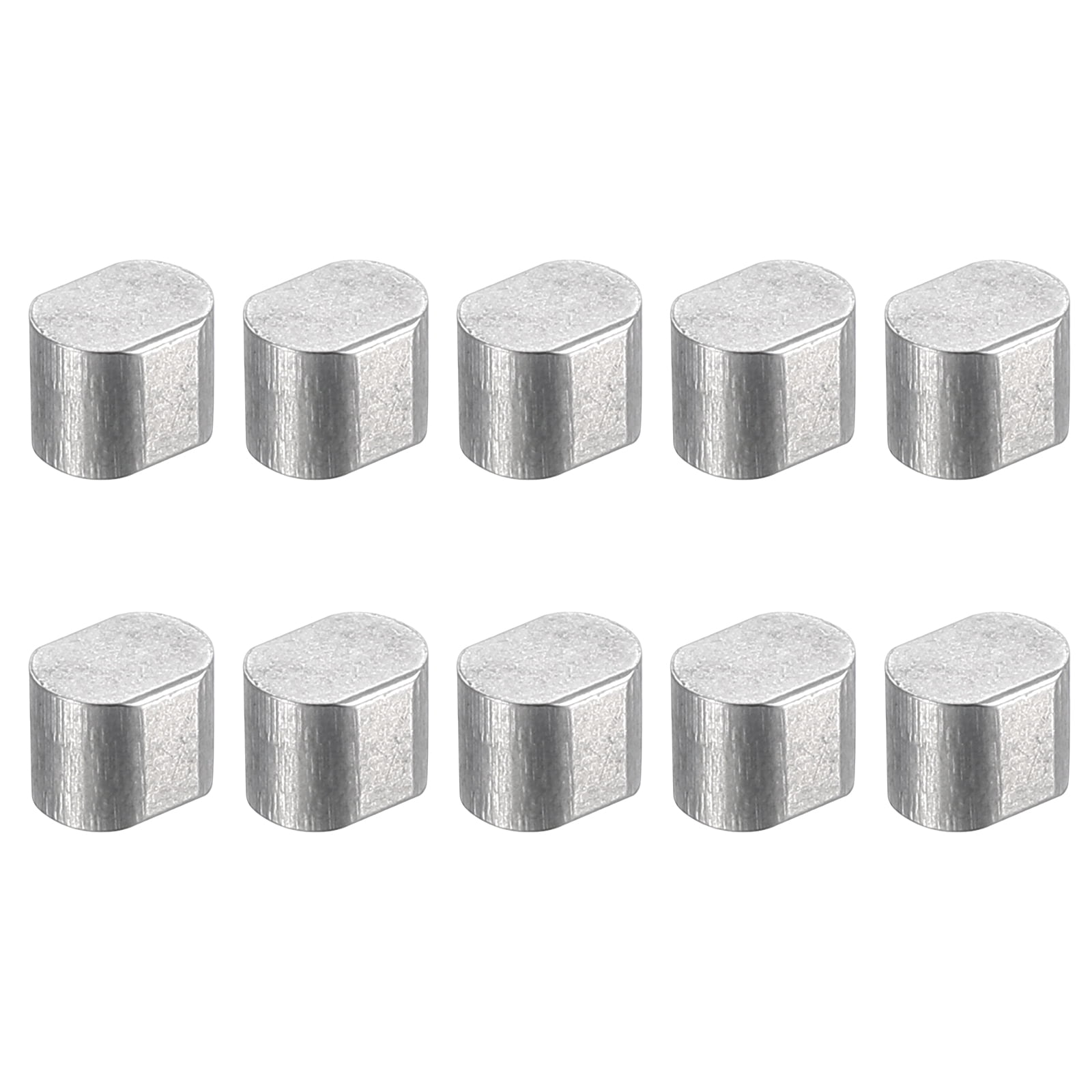 Uxcell 10Pcs Round Ended Feather Key, 6x6x8mm Stainless Steel ...
