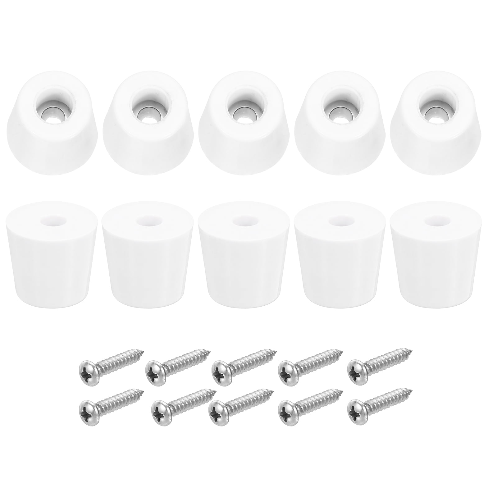 Uxcell 10Pcs Rubber Bumper Feet, 17mm H x 19mm W Round Pads with Washer ...