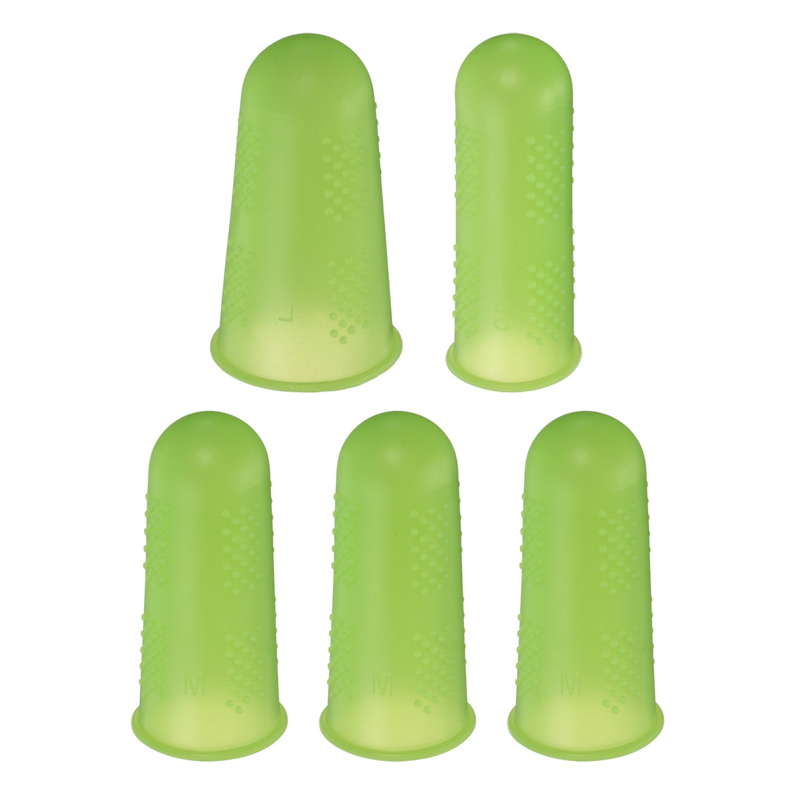 Uxcell 10Pcs Rubber Fingers Tips Finger Protectors Silicone Thimble 3 ...