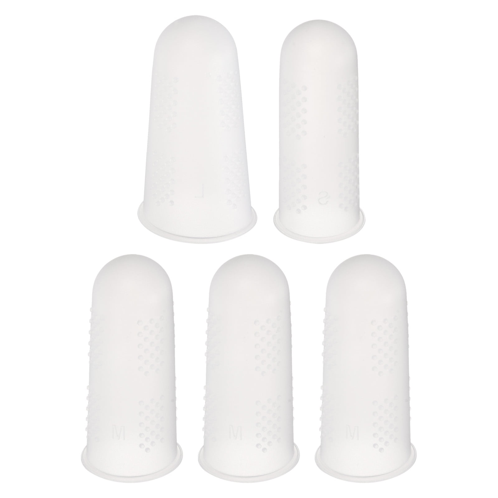 Uxcell 10Pcs Rubber Fingers Tips Finger Protectors Silicone Thimble 3 ...